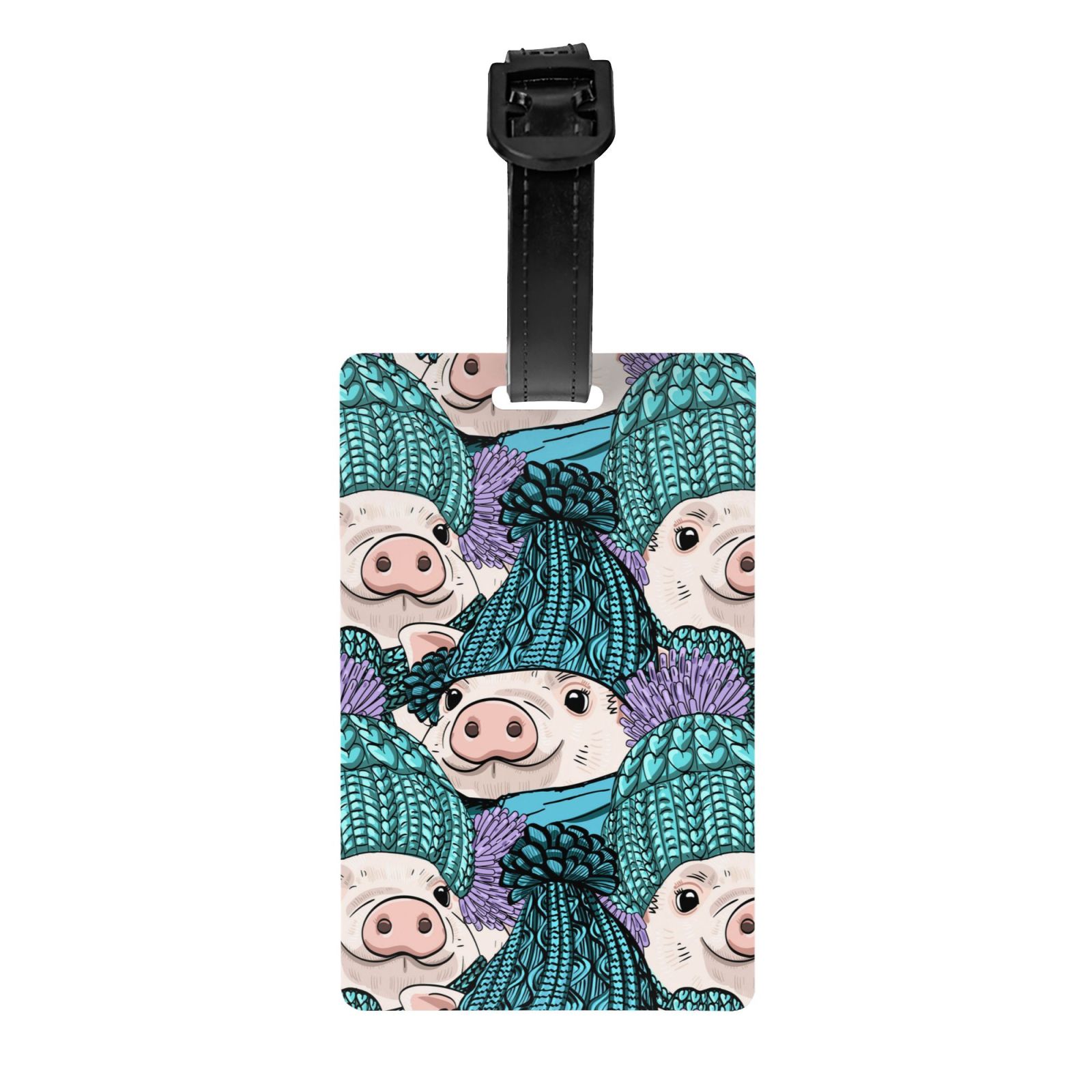 Luggage Tags for Suitcases - Modern Cute Hat Pig Suitcase Tags Luggage ...
