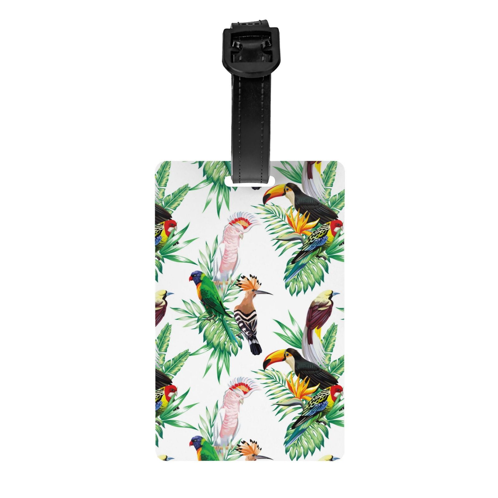 Luggage Tags for Suitcases - Modern Parrot Toucan Cockatoo Suitcase ...