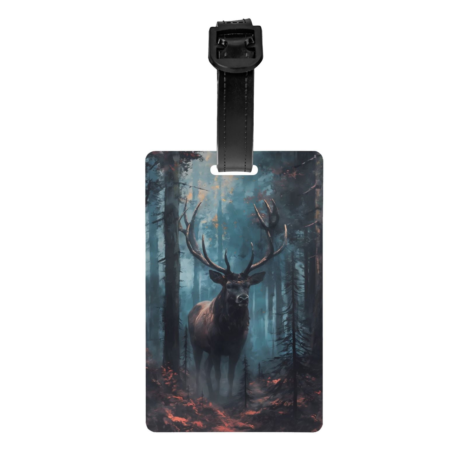 Luggage Tags for Suitcases, Mystical Forest Elk Suitcase & Bag Tags for ...