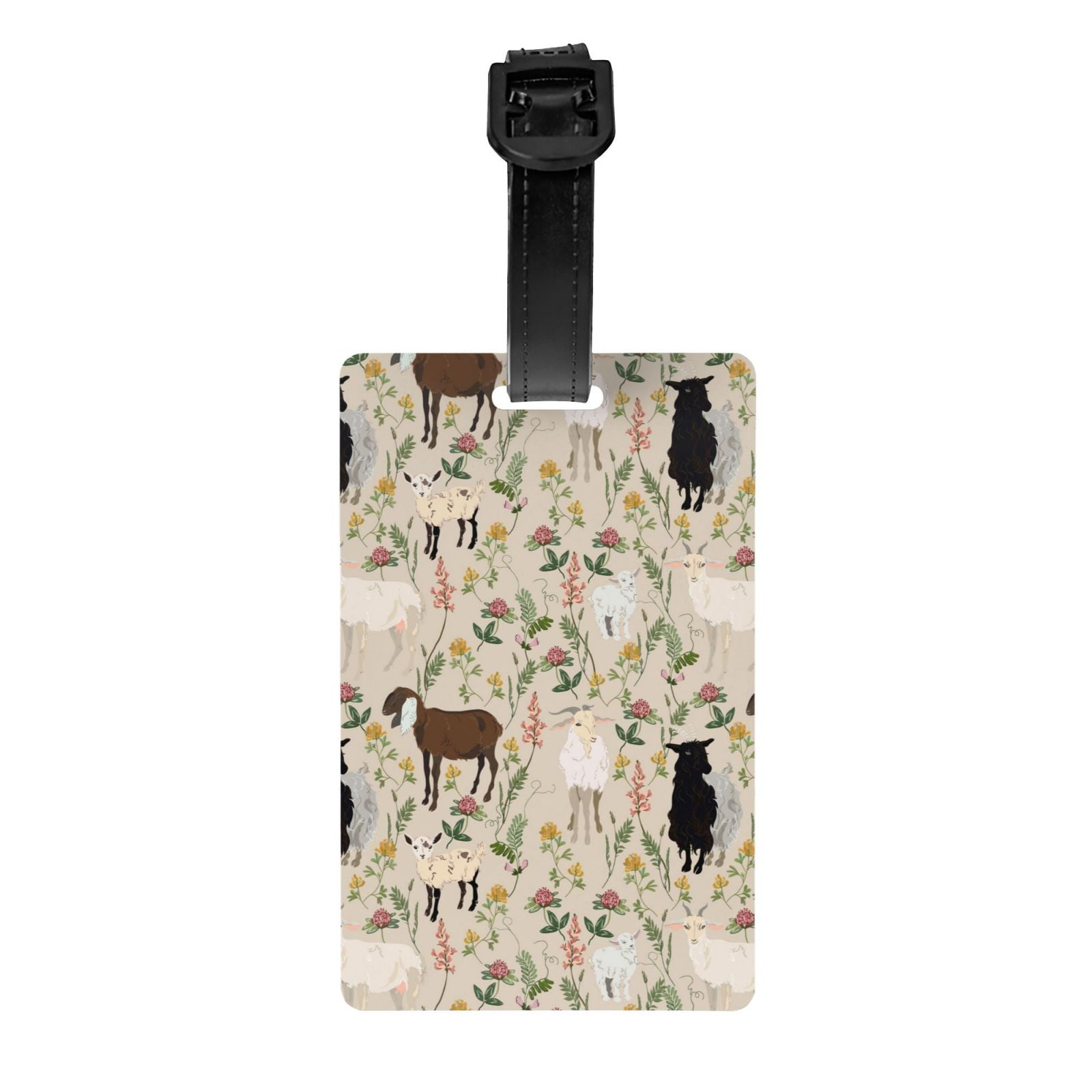 Luggage Tags for Suitcases, Painted Cute Goat Flower Suitcase & Bag ...