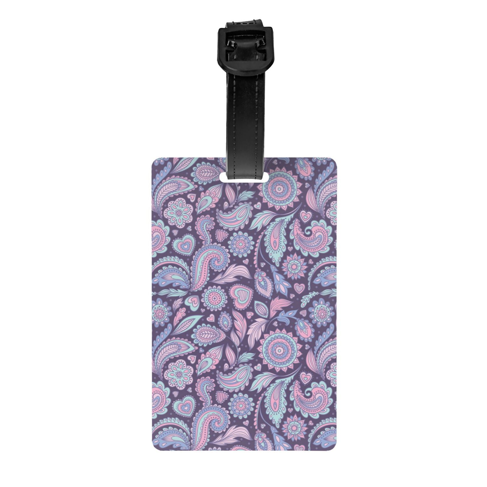 Luggage Tags for Suitcases - Paisley Print pink Suitcase Tags Luggage ...