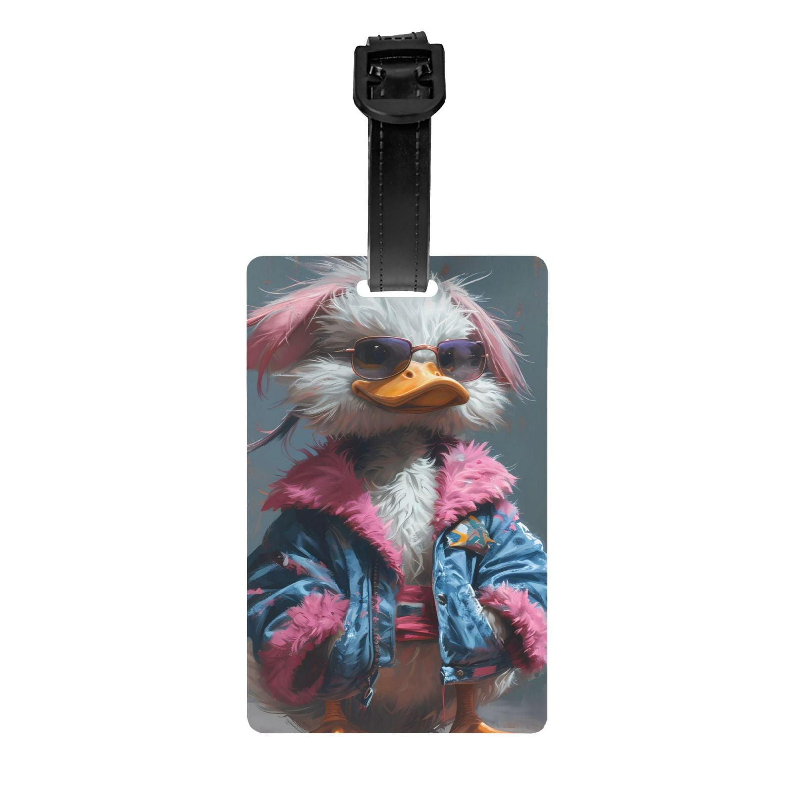 Luggage Tags for Suitcases, Pink Lady Duck Suitcase & Bag Tags for ...