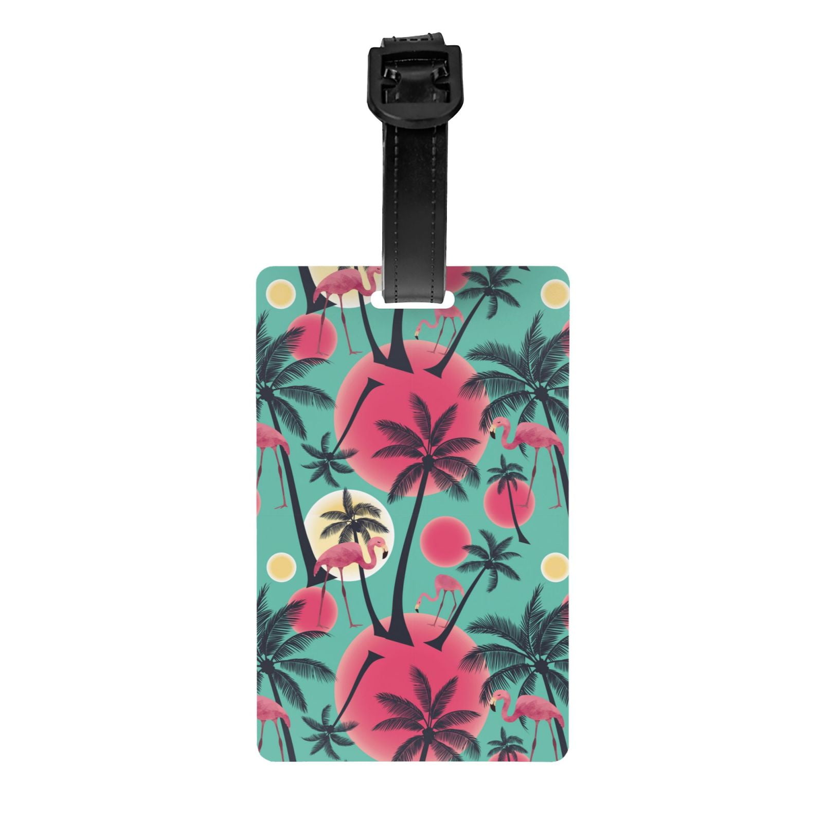 Luggage Tags for Suitcases - Red Bird palm trees Suitcase Tags Luggage ...