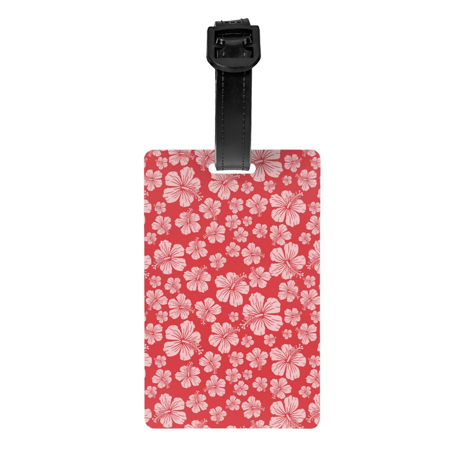 Luggage Tags for Suitcases, Red Hibiscus Flower Suitcase & Bag Tags for ...