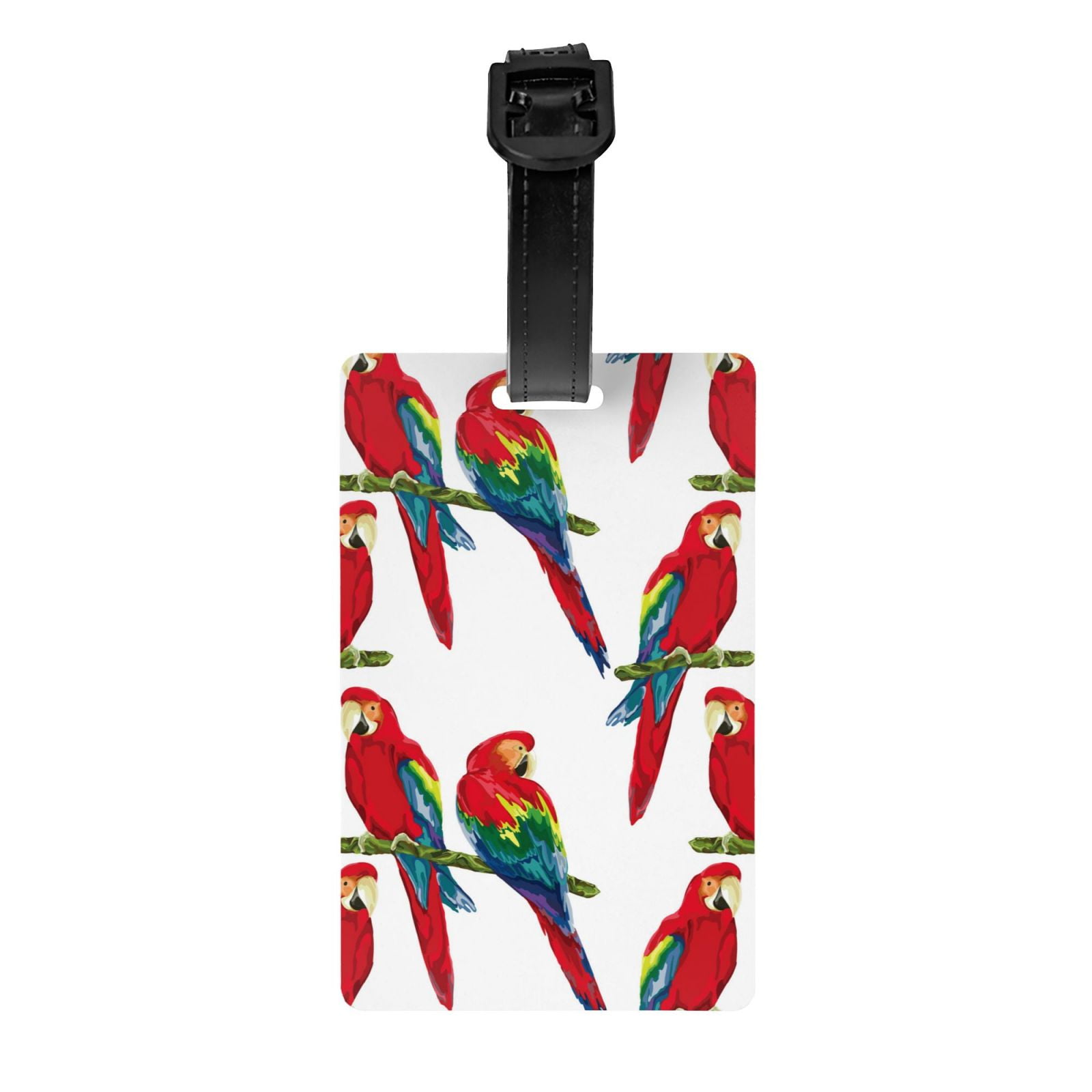 Luggage Tags for Suitcases, Red Macaw Parrot On Branch Suitcase & Bag ...