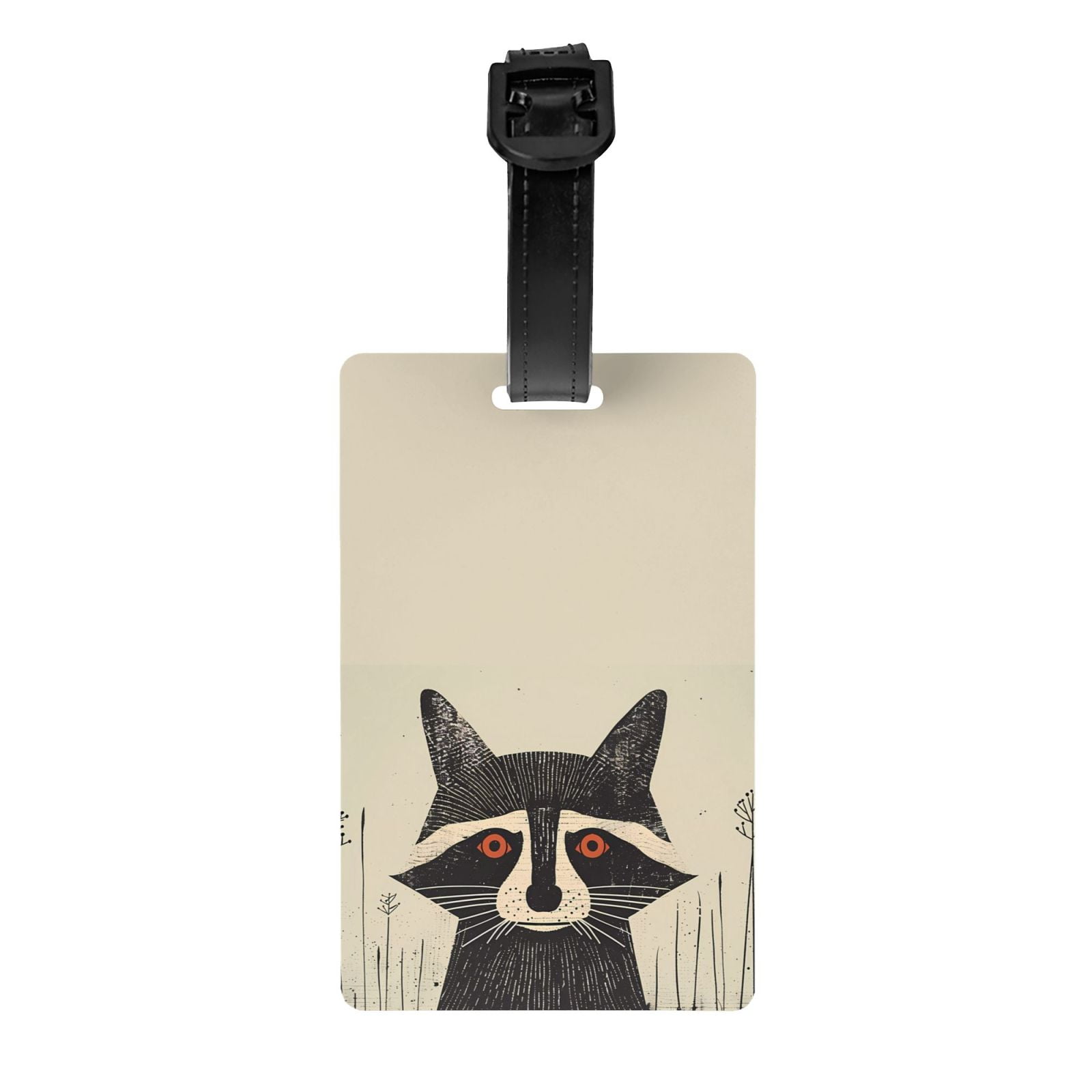 Luggage Tags for Suitcases - Retro Raccoon Graphic Print Suitcase Tags ...
