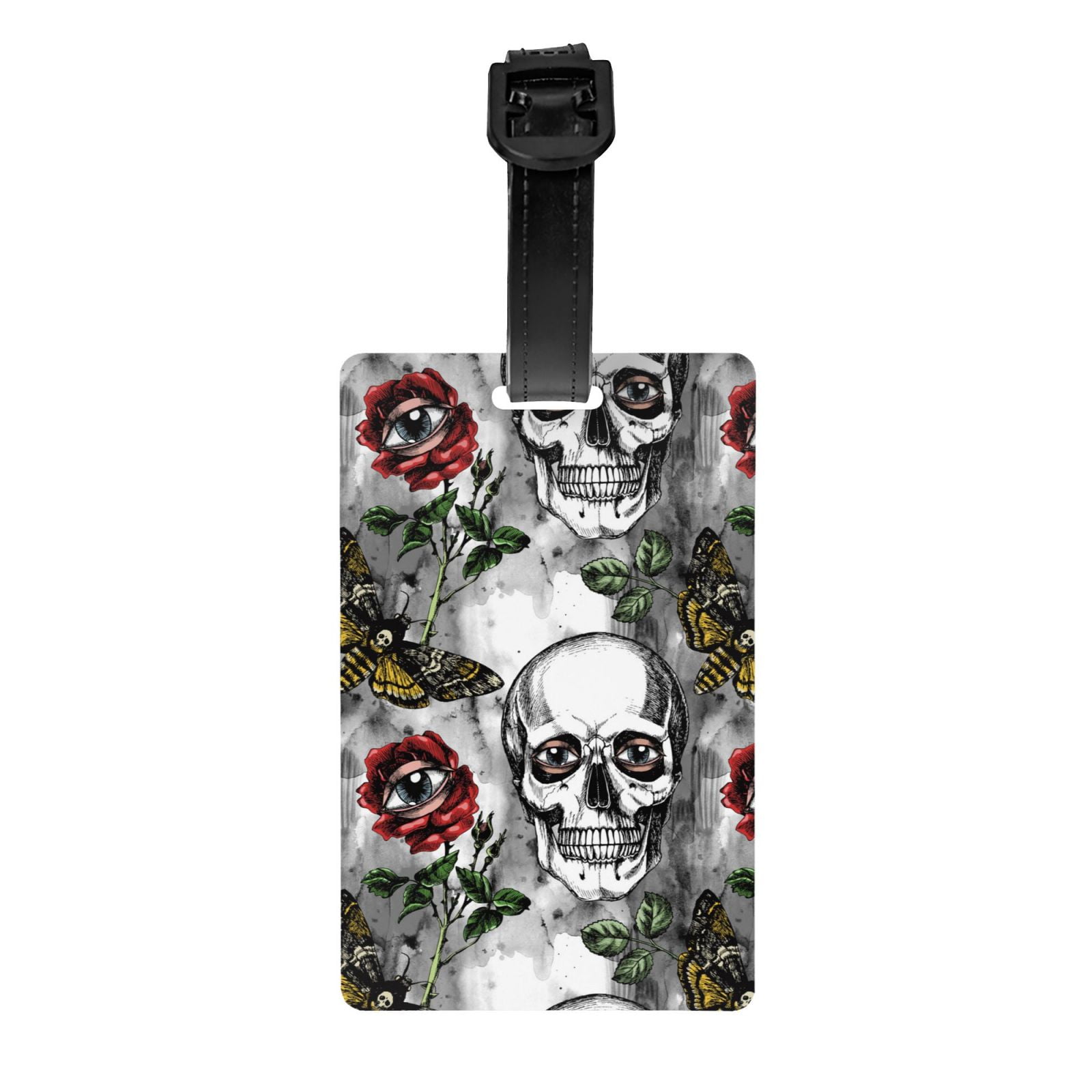 Luggage Tags for Suitcases - Skulls Roses Suitcase Tags Luggage ...