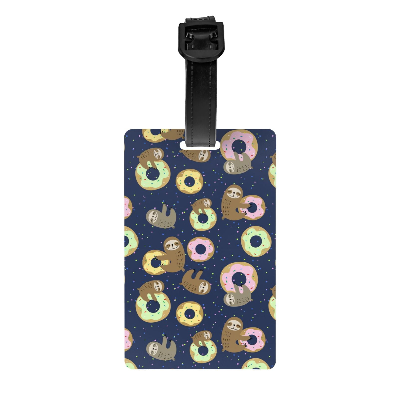 Luggage Tags for Suitcases - Sloth with Donuts Suitcase Tags Luggage ...