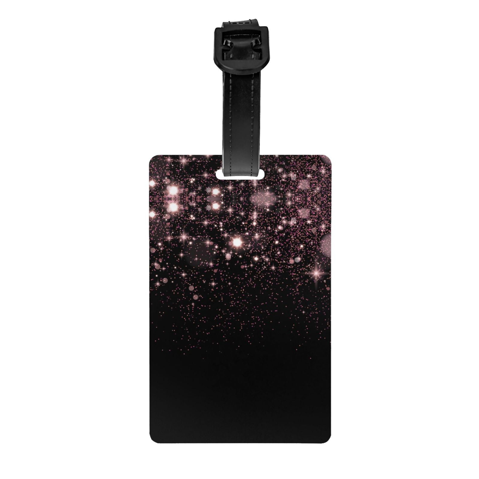 Luggage Tags for Suitcases - Sparkling Pink Night Sky Suitcase Tags ...