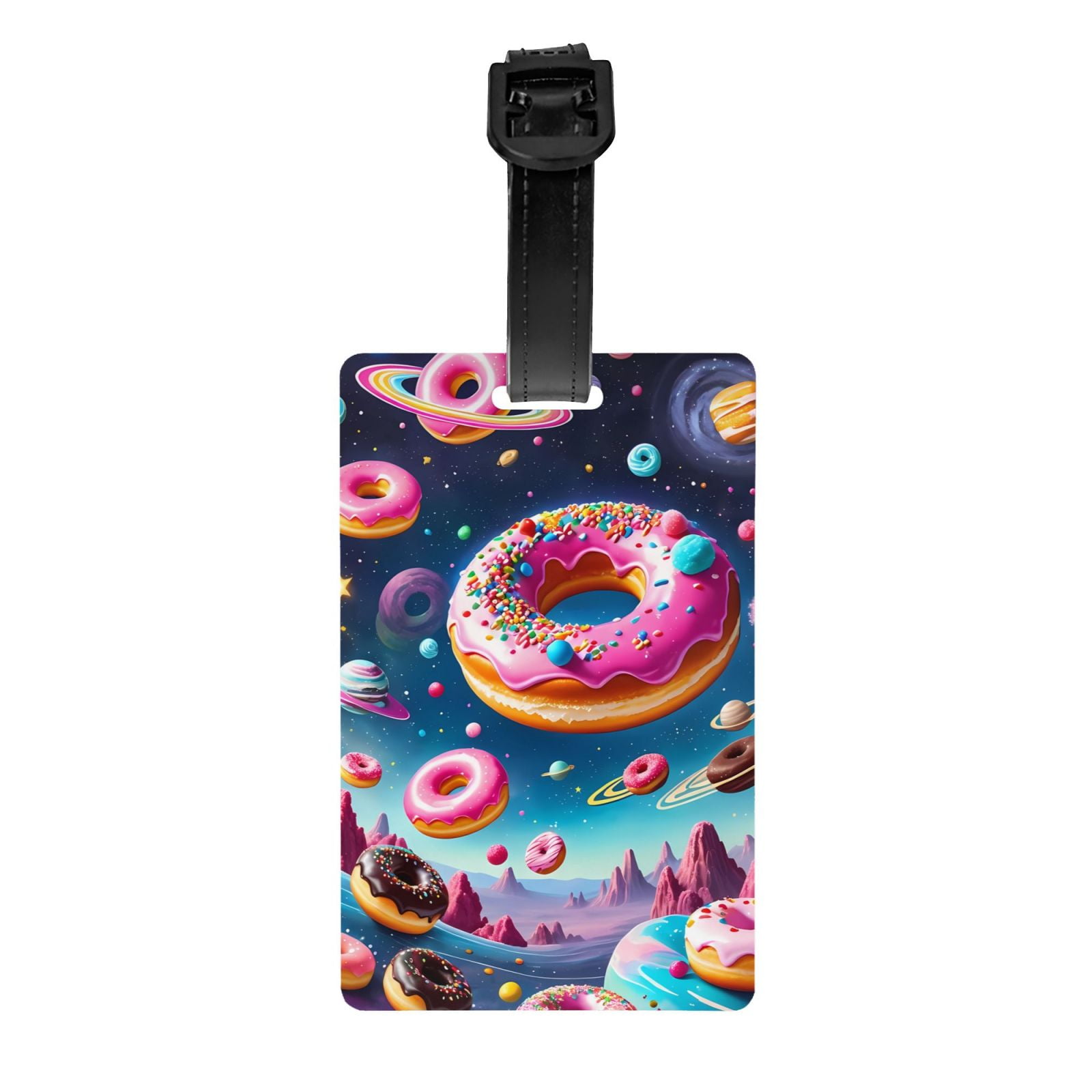 Luggage Tags for Suitcases - Starry Sky Colorful Donut Suitcase Tags ...