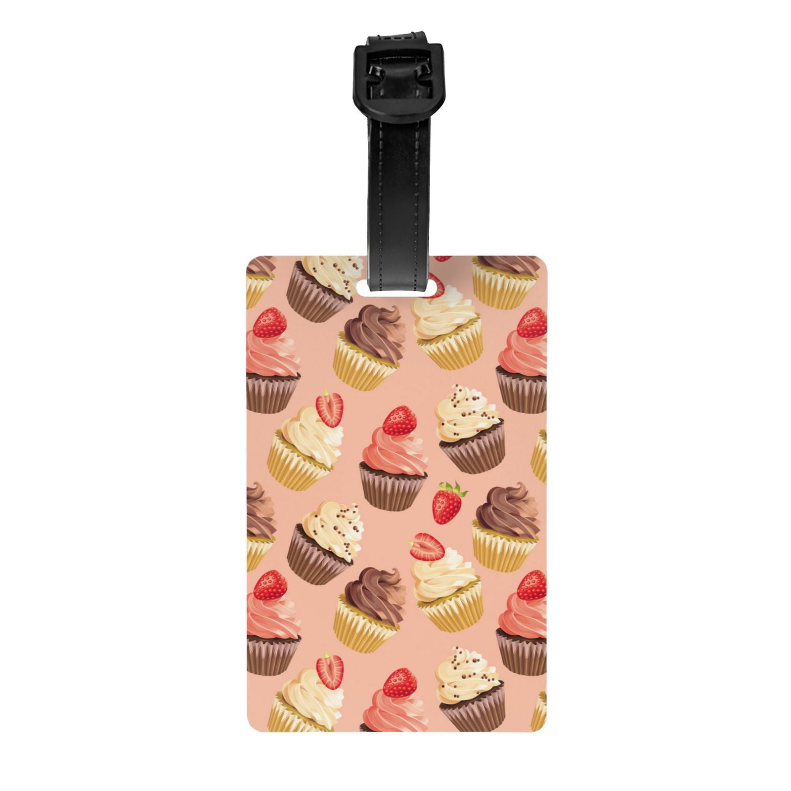 Luggage Tags for Suitcases - Strawberry Sundae Print Pink Suitcase Tags ...