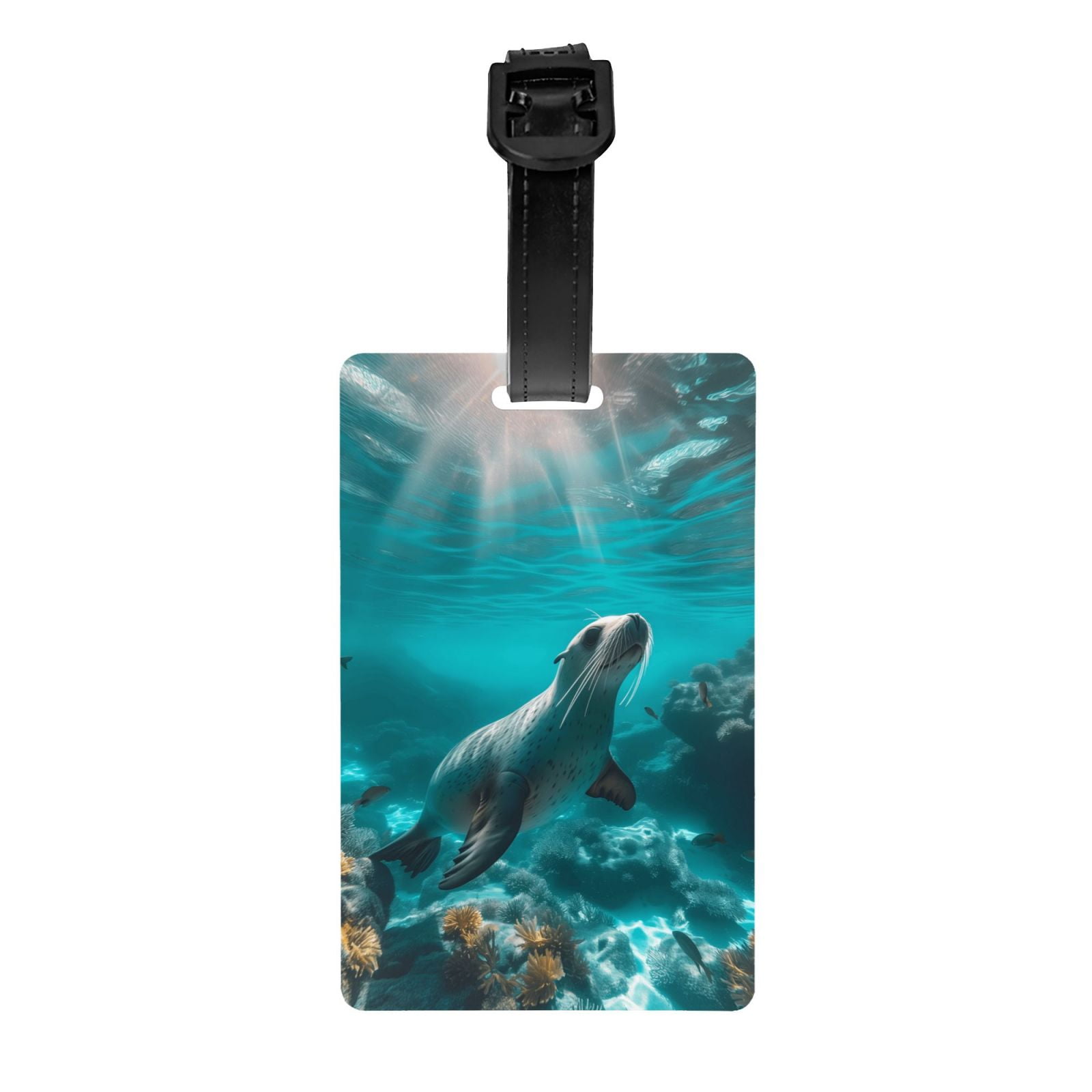 Luggage Tags for Suitcases, Sunshine Blue Ocean Seal Suitcase & Bag ...
