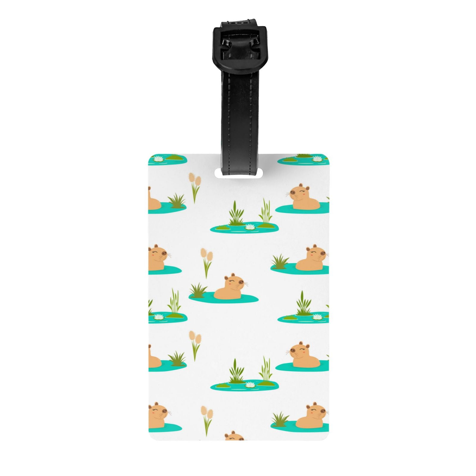 Luggage Tags for Suitcases - Swim Cute Capybaras Suitcase Tags Luggage ...
