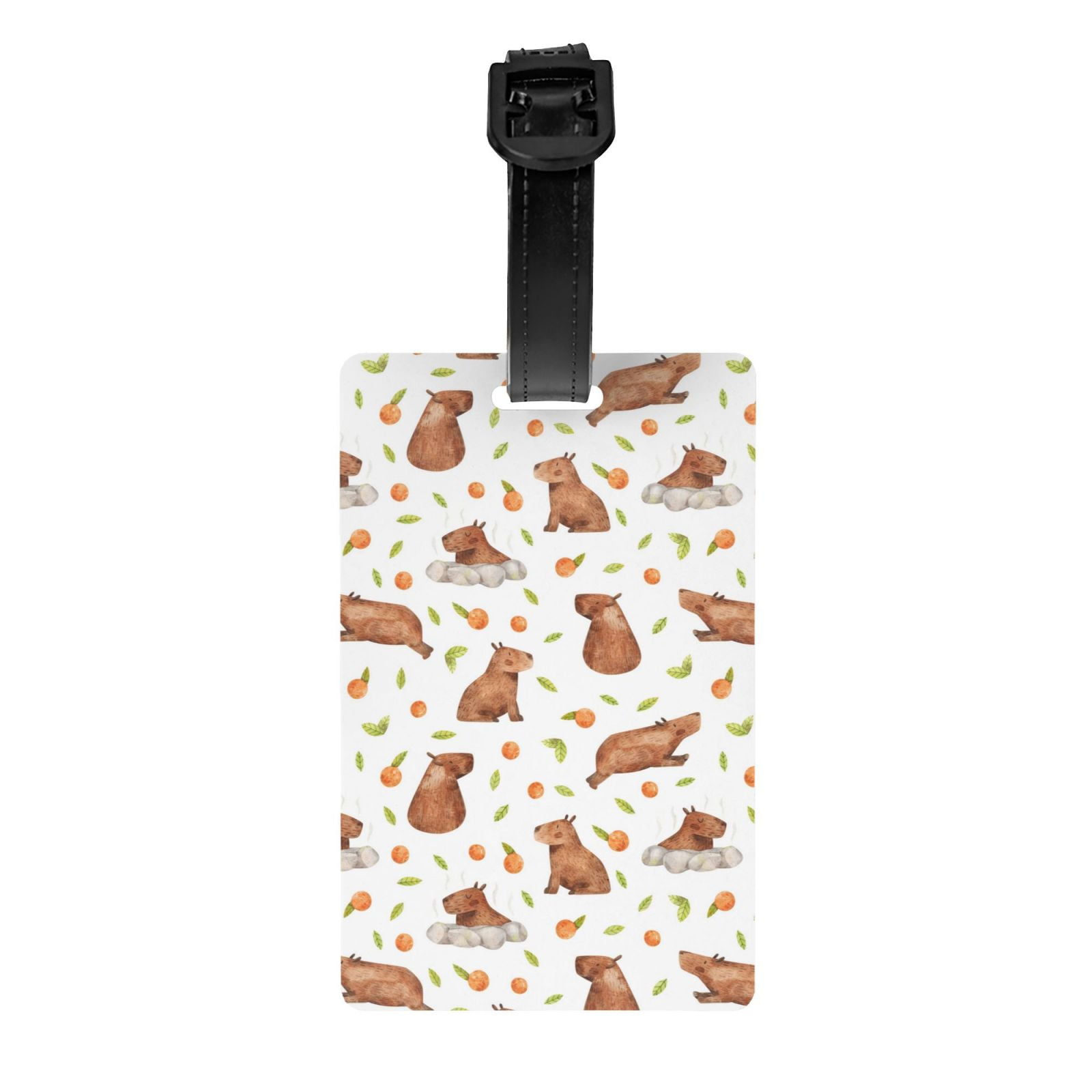 Luggage Tags for Suitcases, Tangerine Capybara Print Suitcase & Bag ...