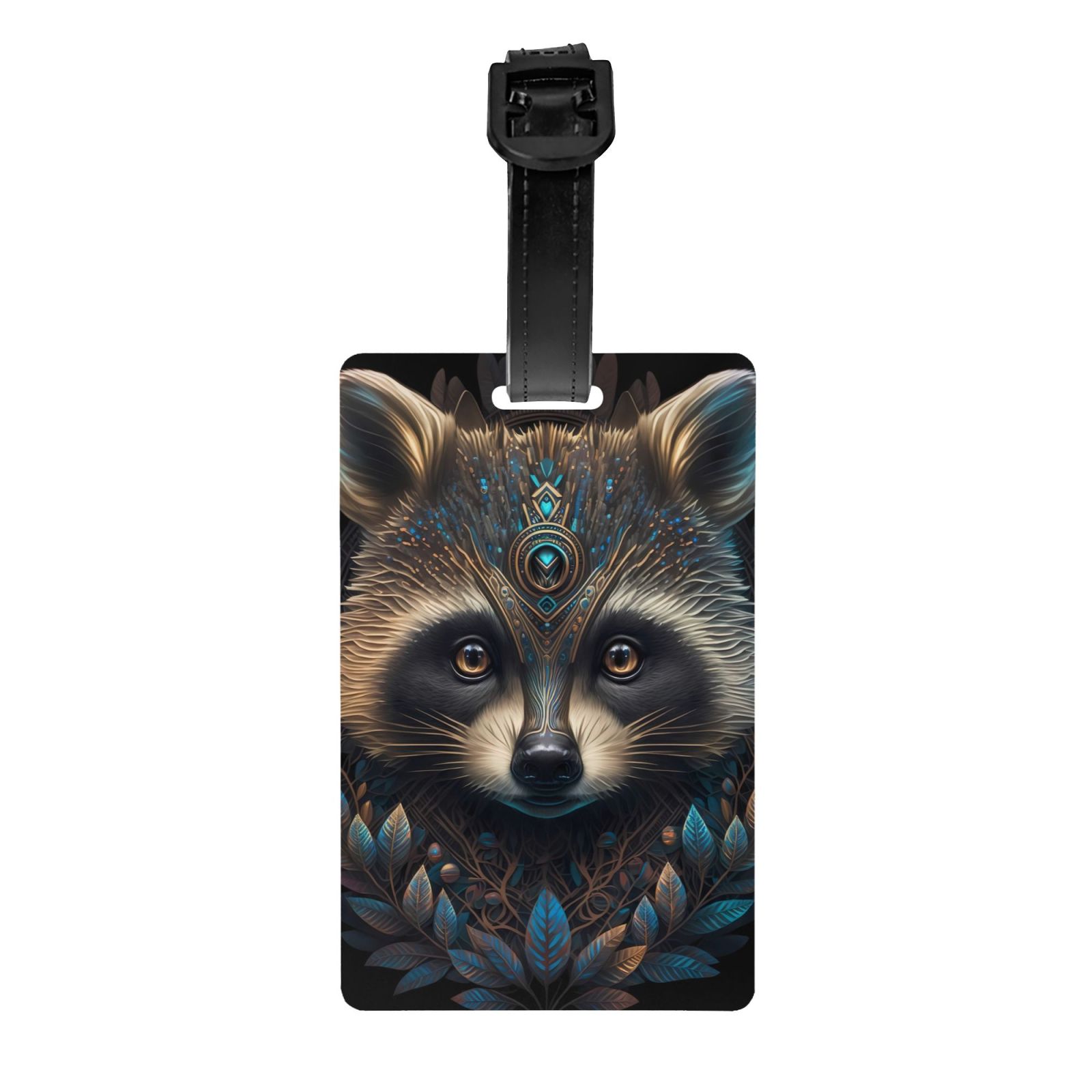 Luggage Tags for Suitcases - Tribal Style Raccoon Suitcase Tags Luggage ...