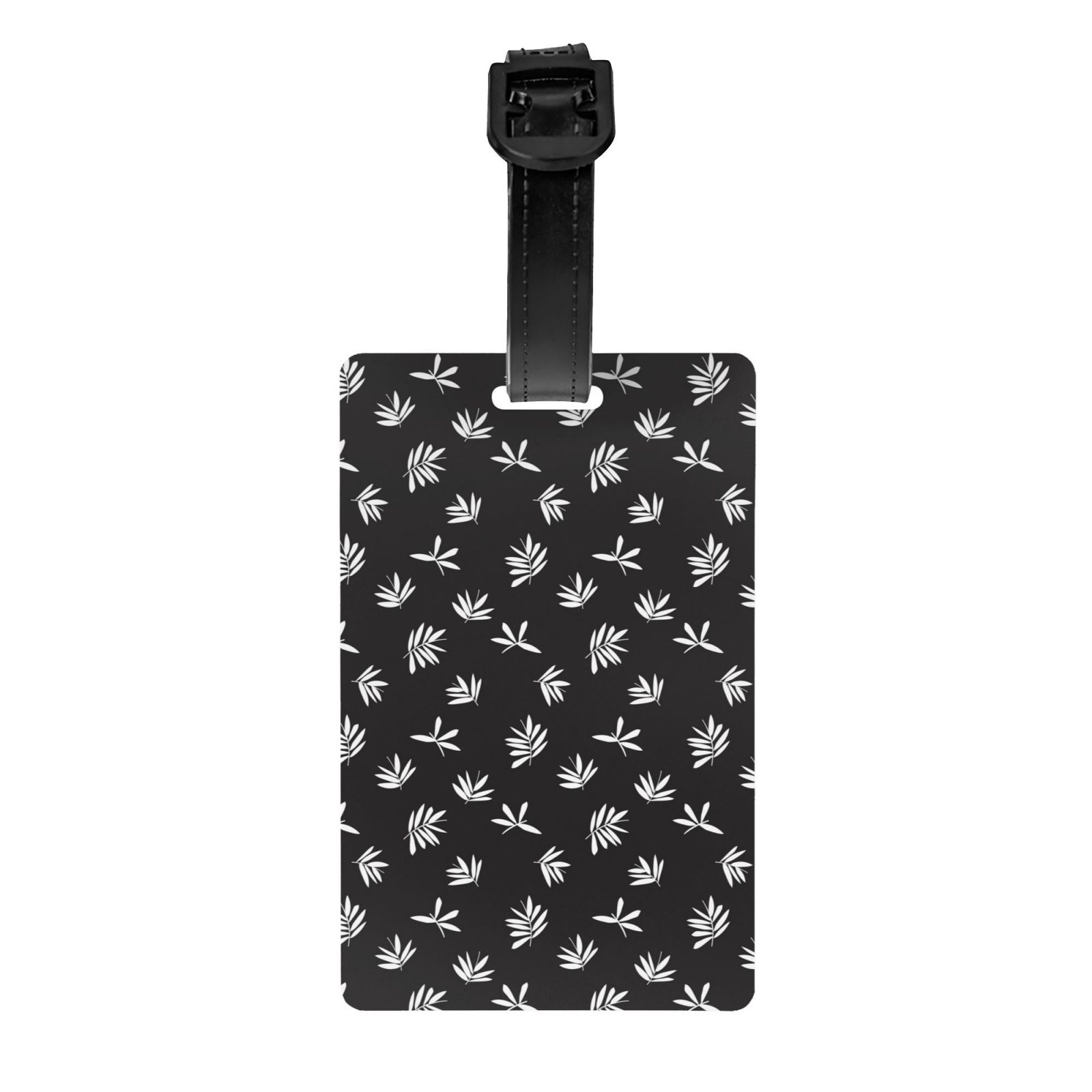 Luggage Tags for Suitcases - Tropical Leaf Black White Suitcase Tags ...