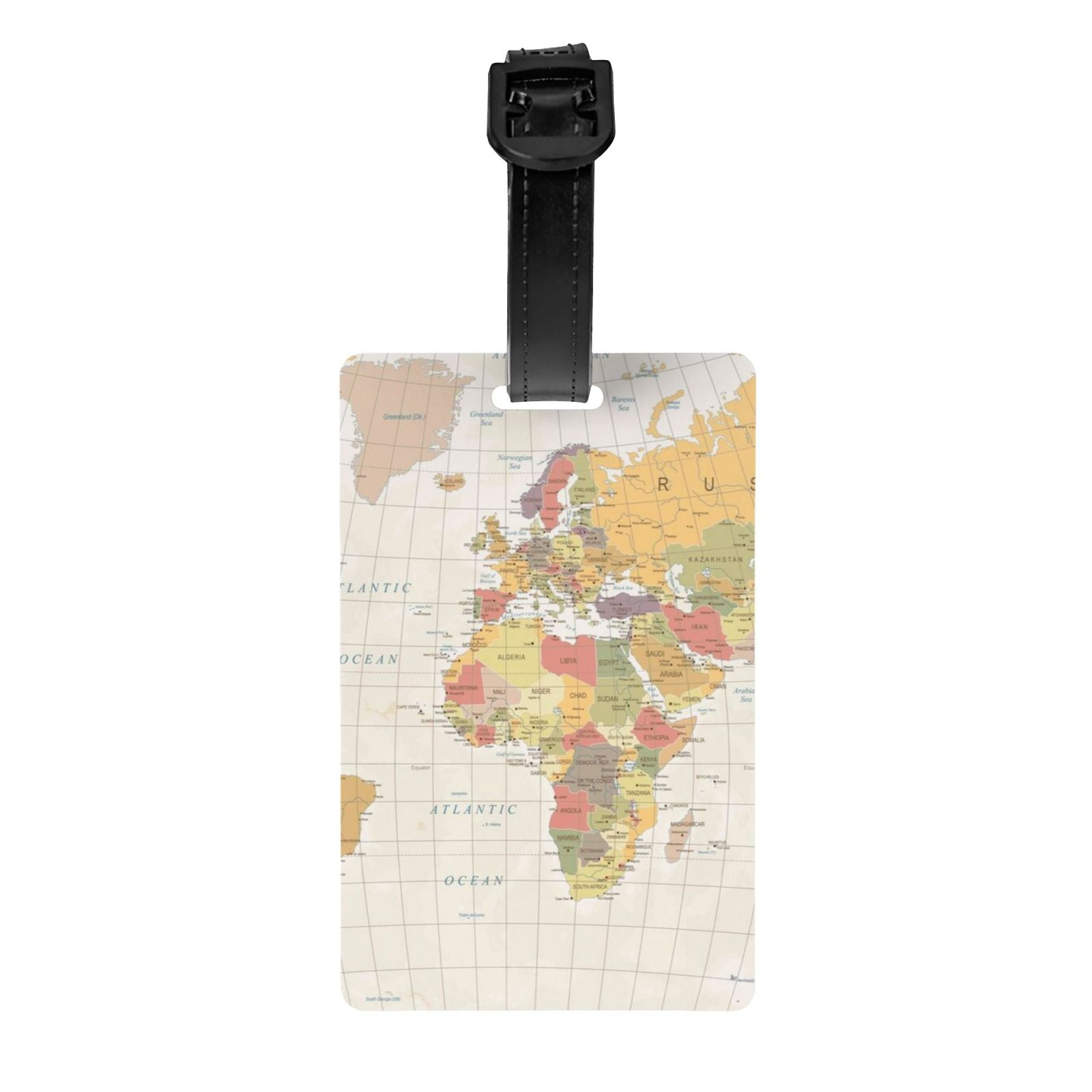 Luggage Tags for Suitcases, Vintage World Map1 Suitcase & Bag Tags for ...