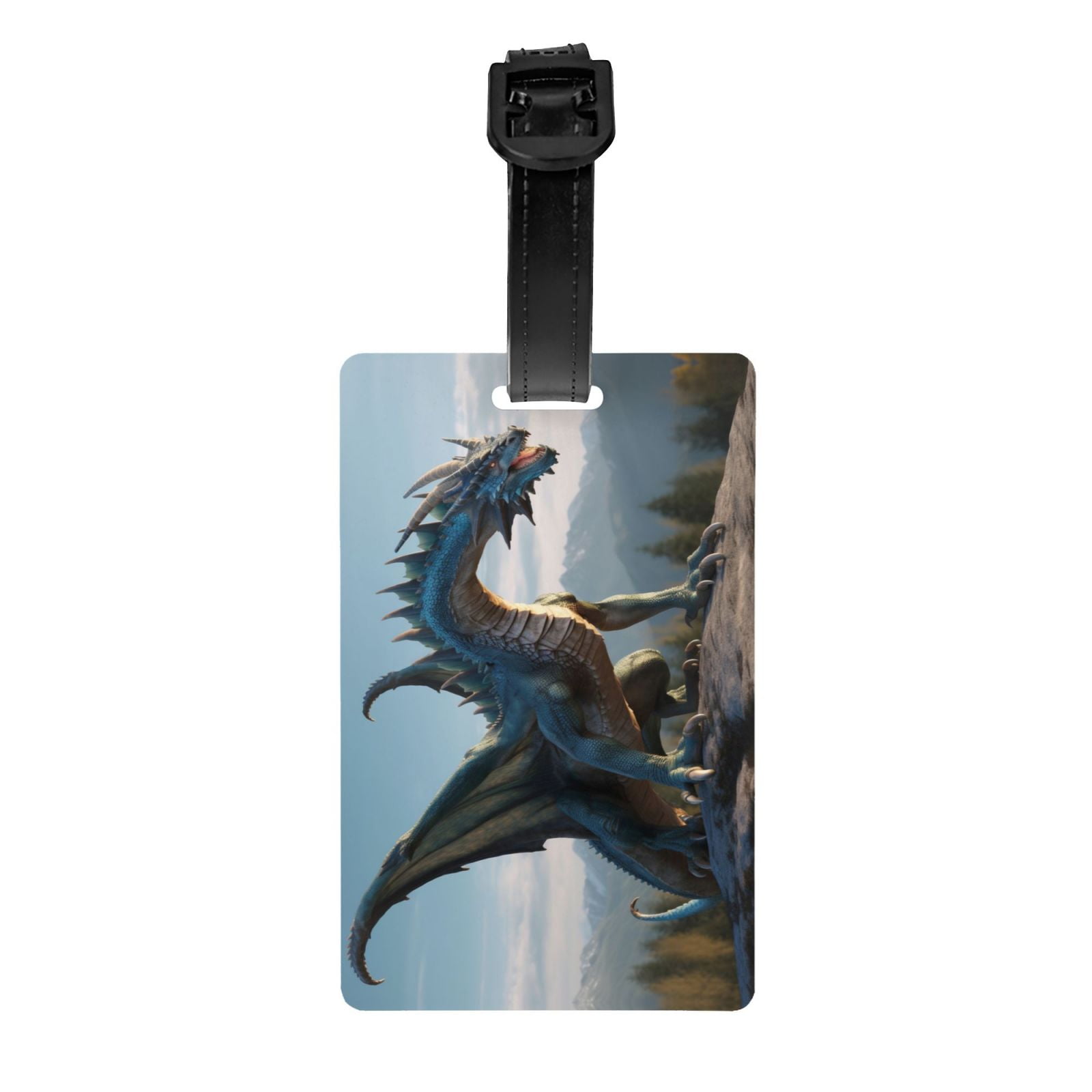 Luggage Tags for Suitcases, Wild Blue Cool Dragon Suitcase & Bag Tags ...