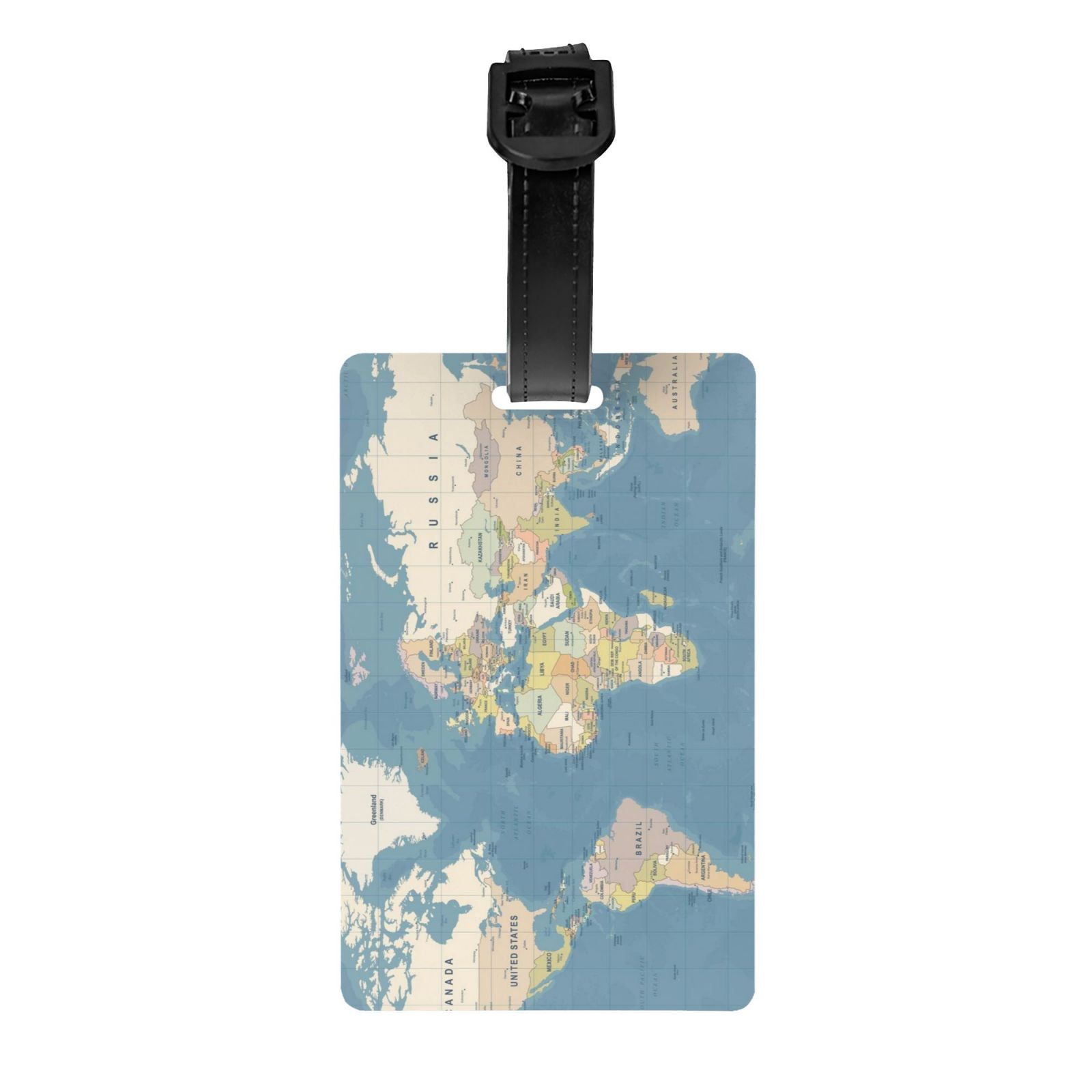 Luggage Tags for Suitcases, World Map1 Suitcase & Bag Tags for ...