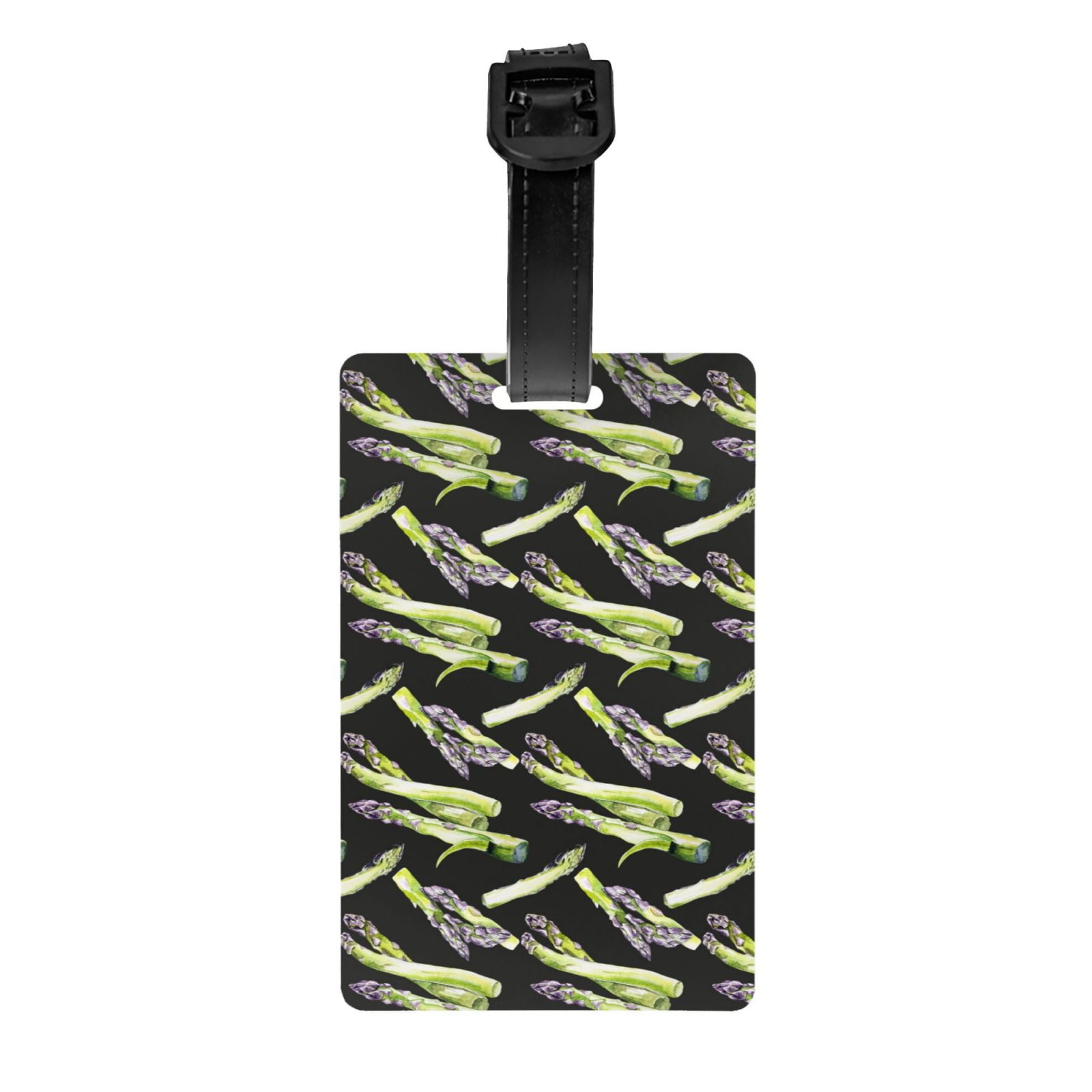 Luggage Tags for Suitcases, black Asparagus Print Suitcase & Bag Tags ...