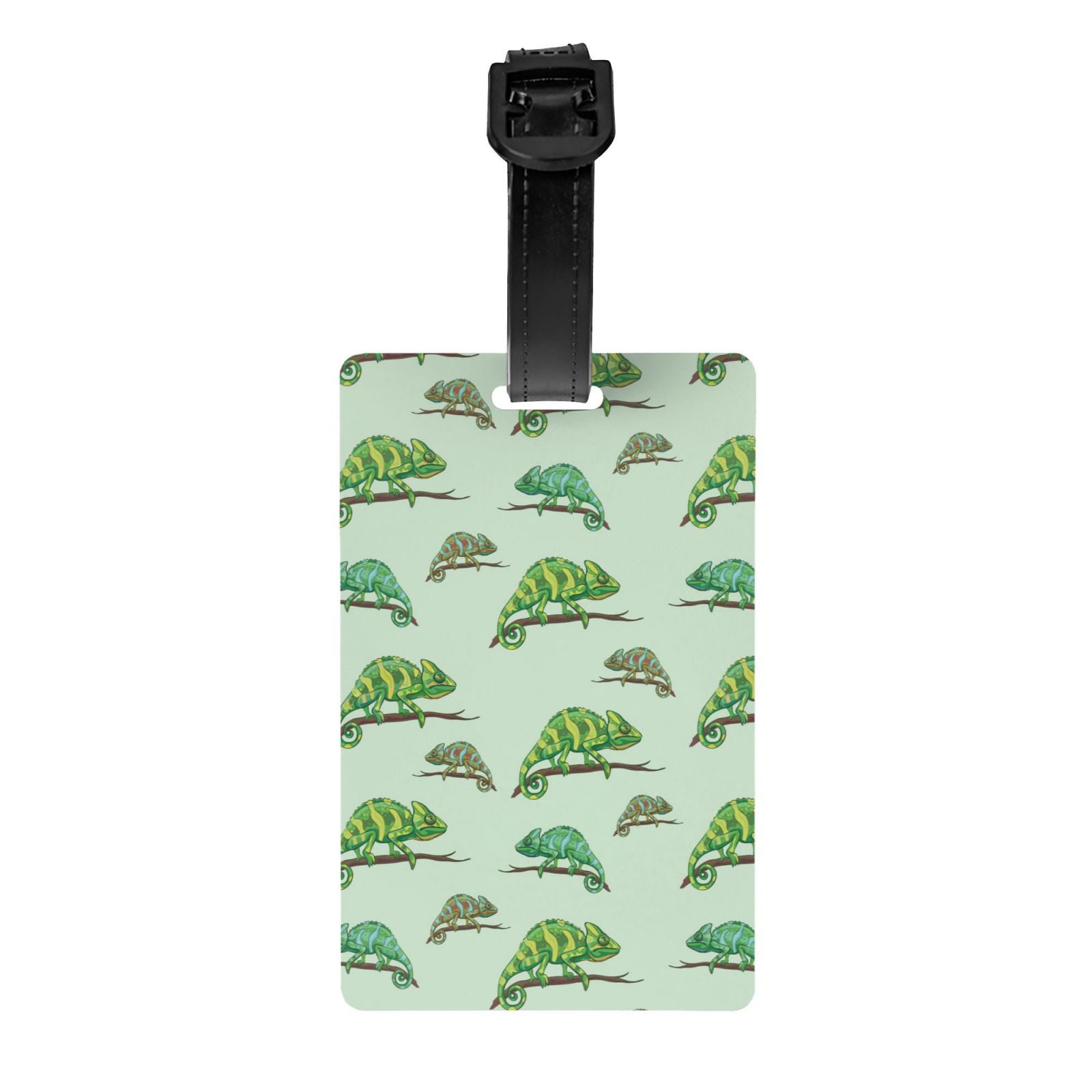 Luggage Tags for Suitcases - cartoon chameleon cute lizard Suitcase ...