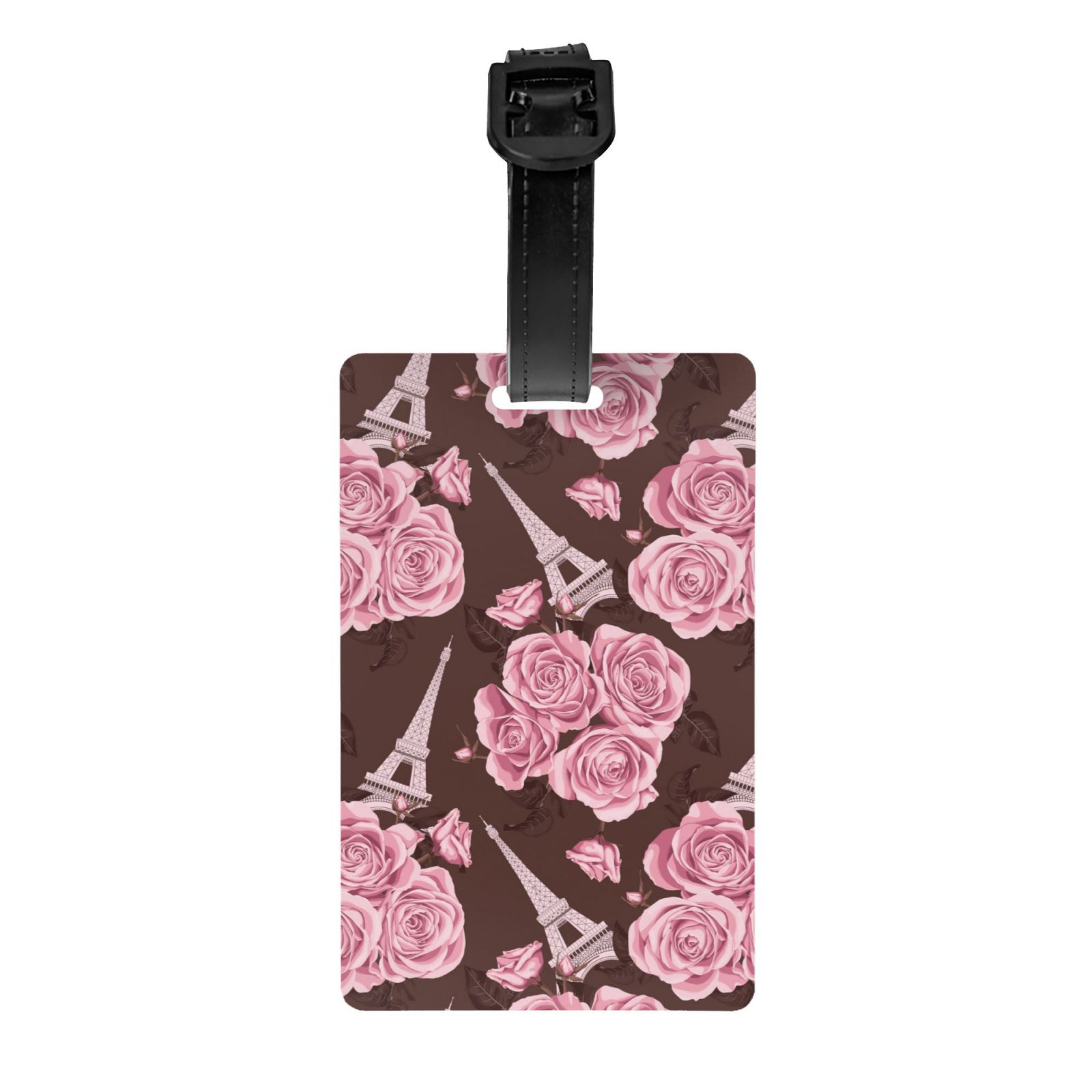 Luggage Tags for Suitcases, pink flower Tower Suitcase & Bag Tags for ...