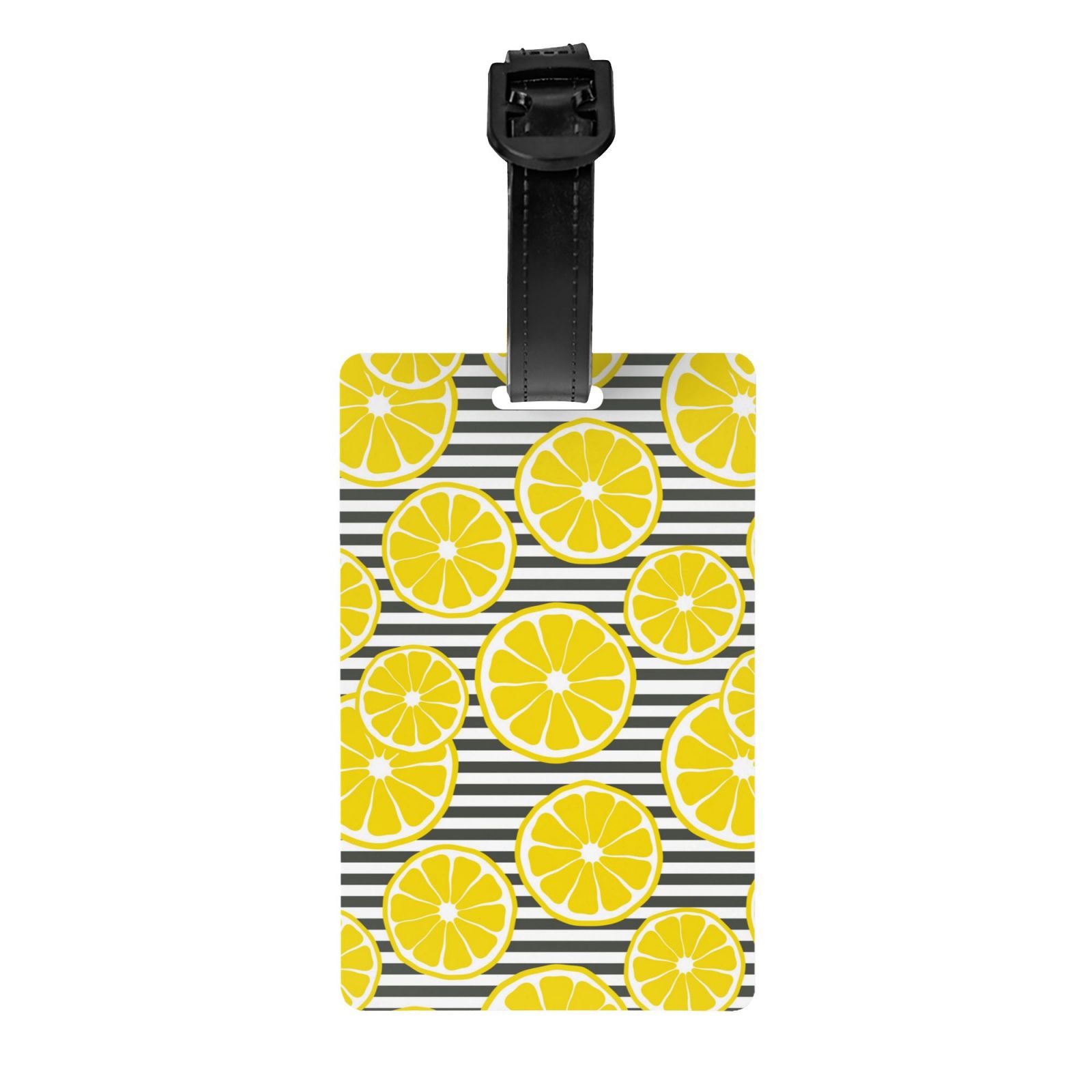 Luggage Tags for Suitcases - yellow Lemon print Suitcase Tags Luggage ...