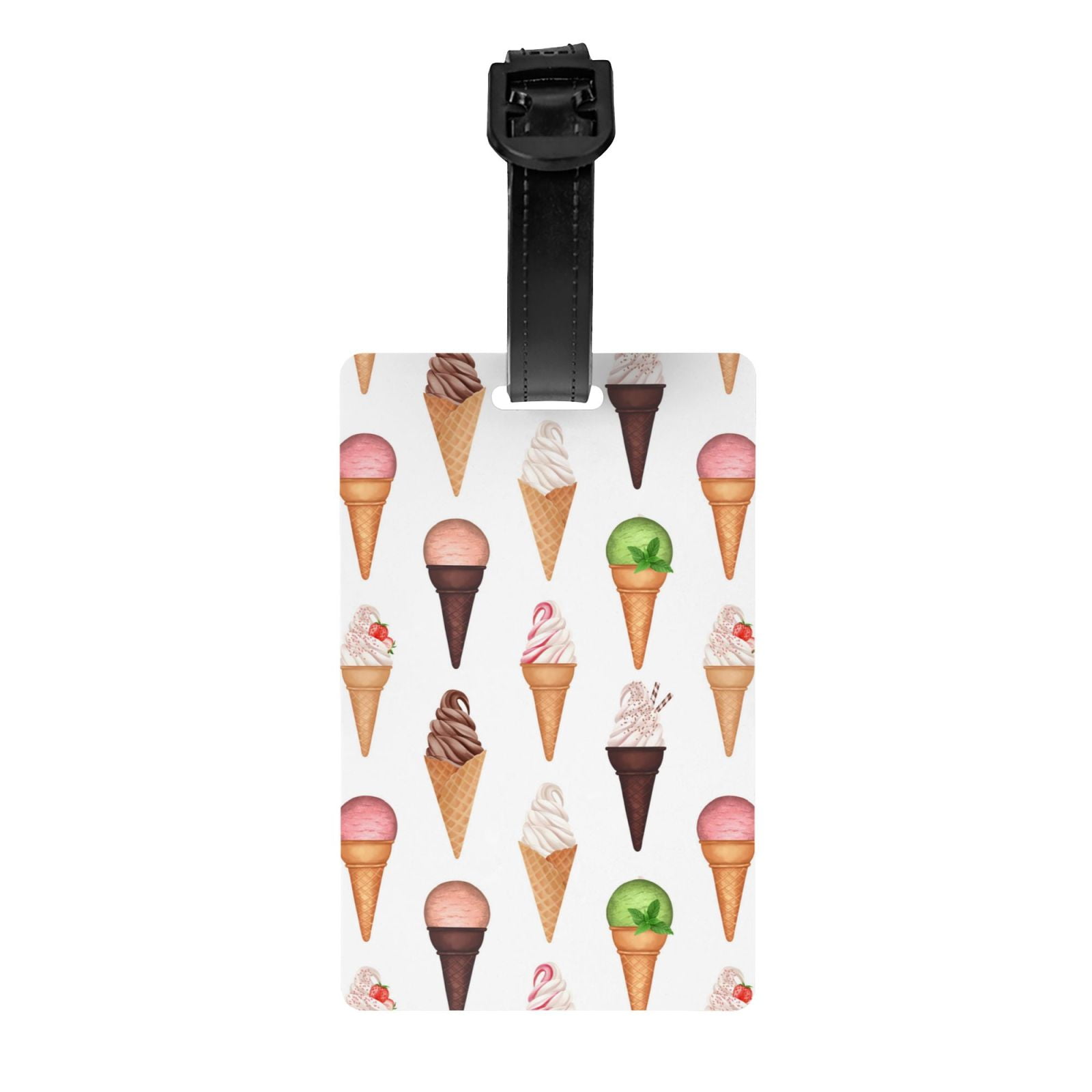 Luggage Tags - Summer Ice Cream White PVC Luggage Tags for Suitcases ...
