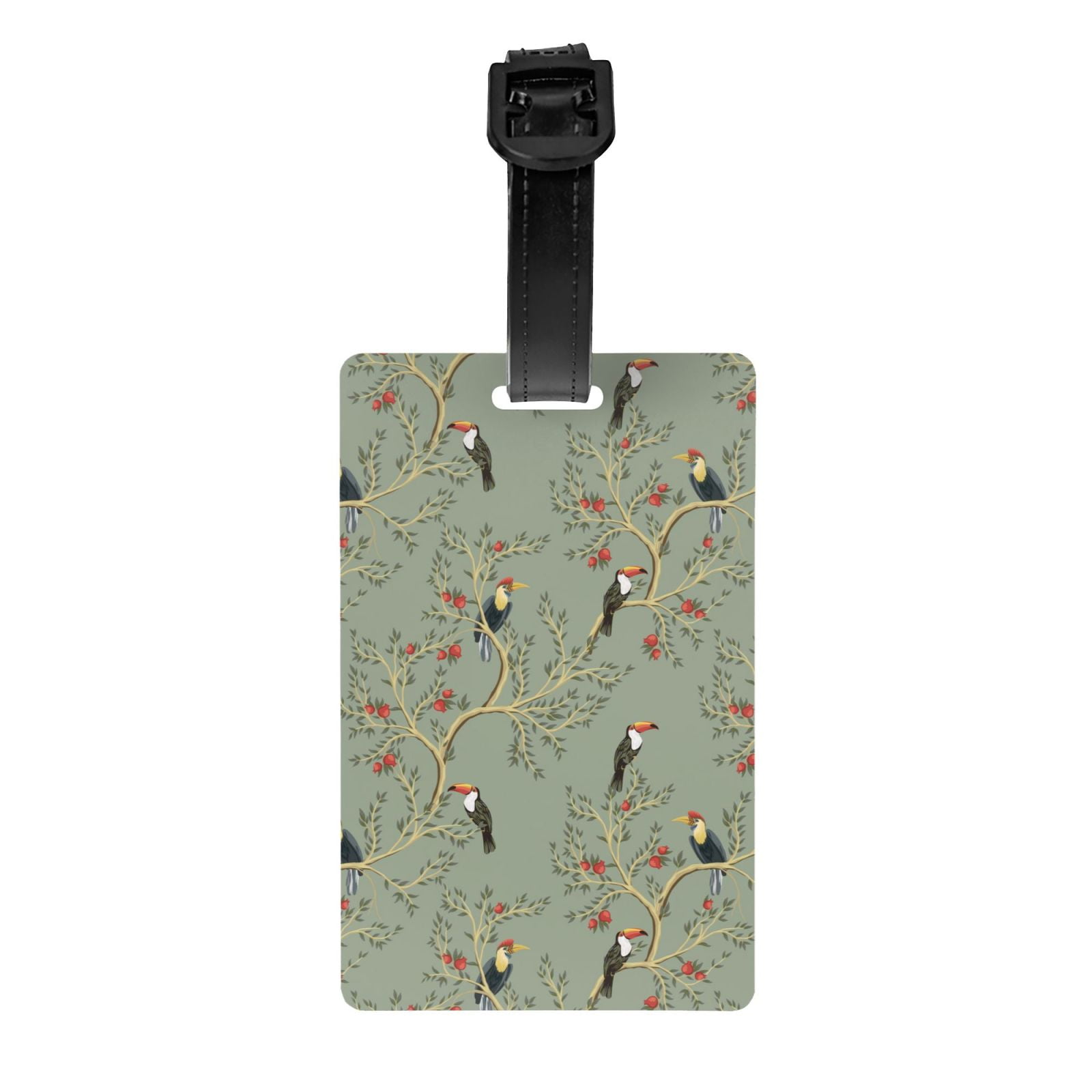 Luggage Tags - Toucan Bird Pomegranate Plant PVC Luggage Tags for ...