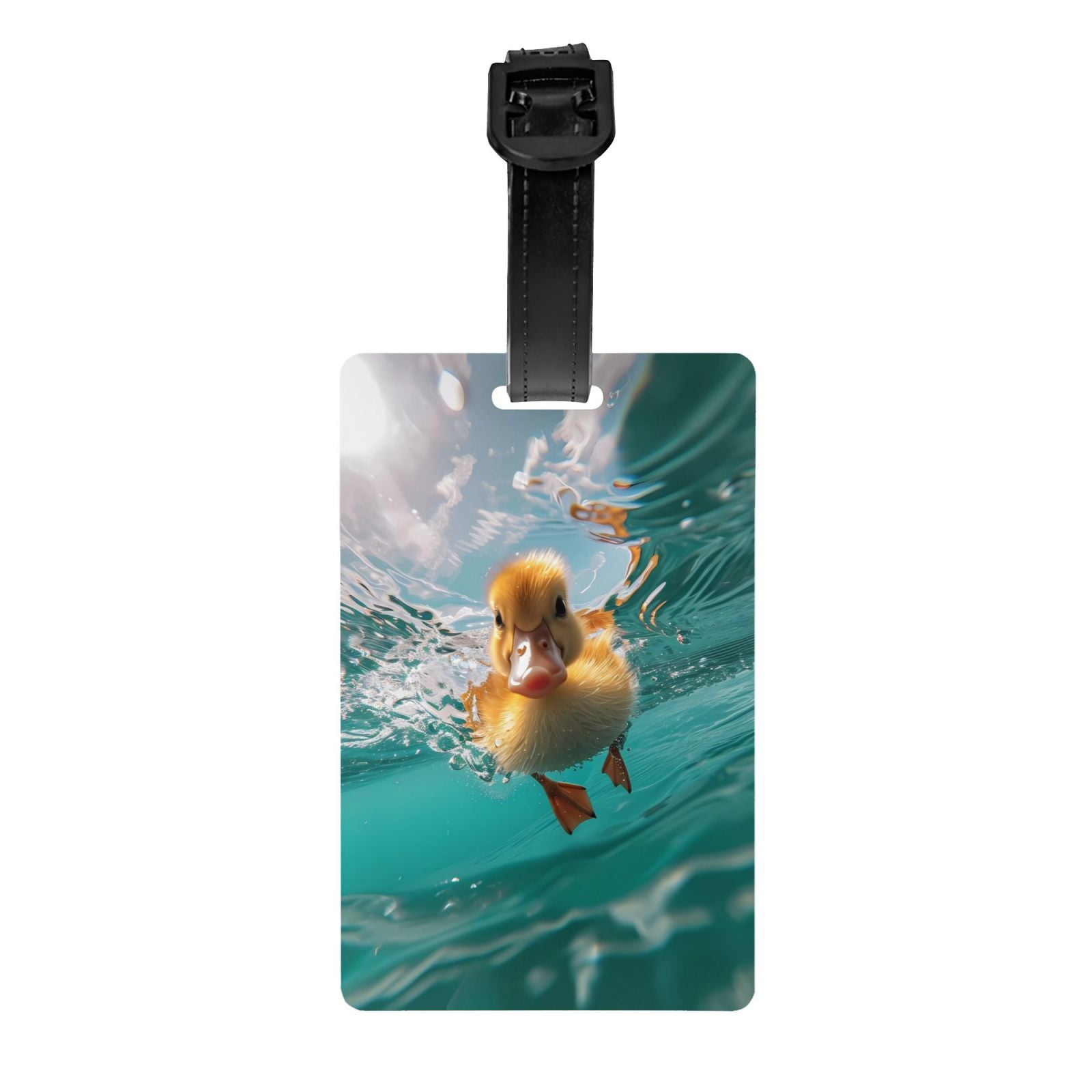Luggage Tags - Underwater Swimming Duck PVC Luggage Tags for Suitcases ...