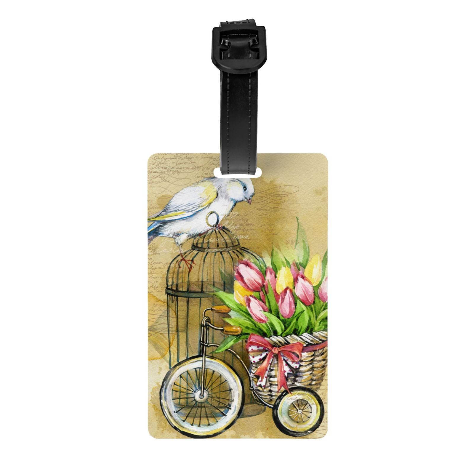 Luggage Tags - Watercolor Canary Bird PVC Luggage Tags for Suitcases ...