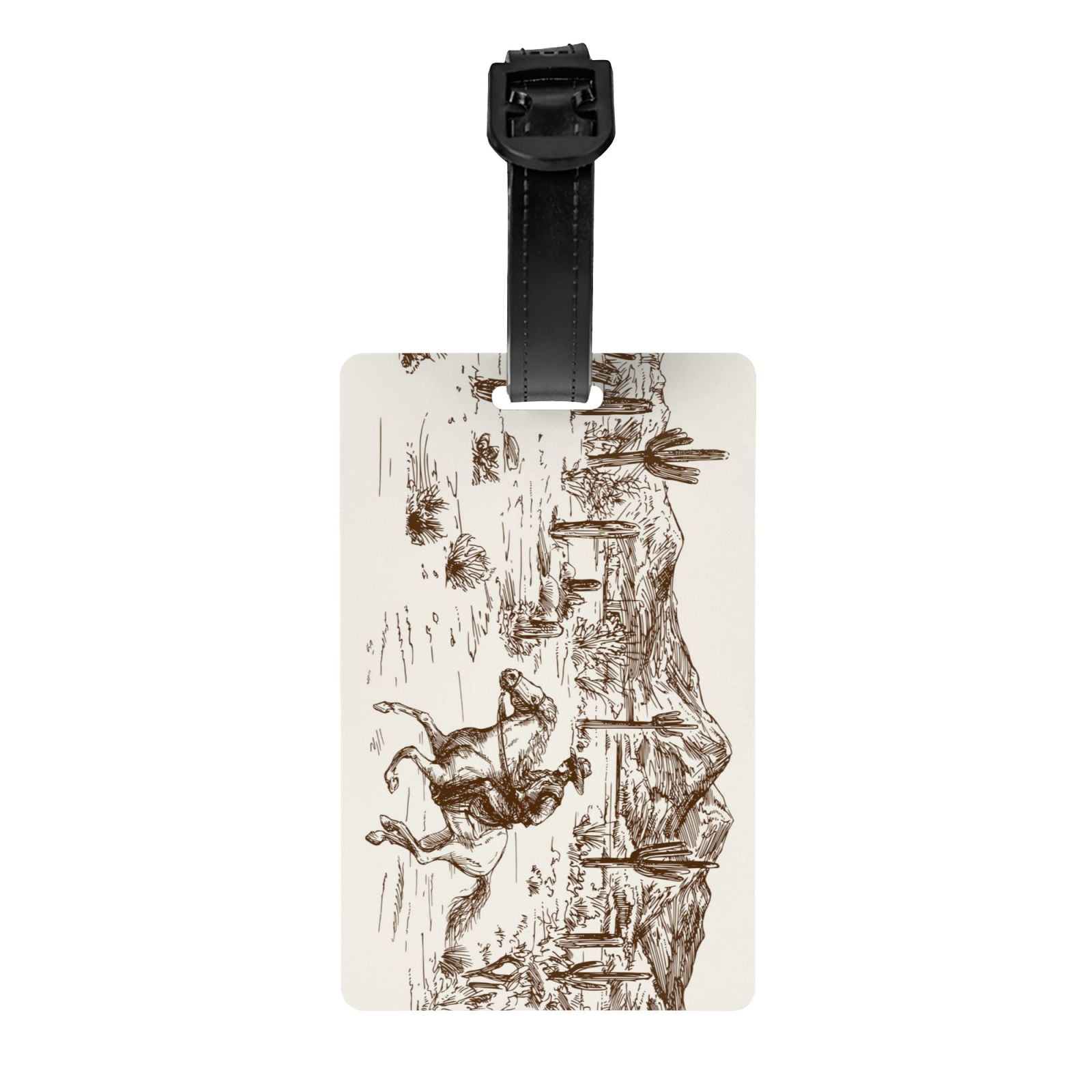 Luggage Tags - Western Desert Cowboys3 PVC Luggage Tags for Suitcases ...