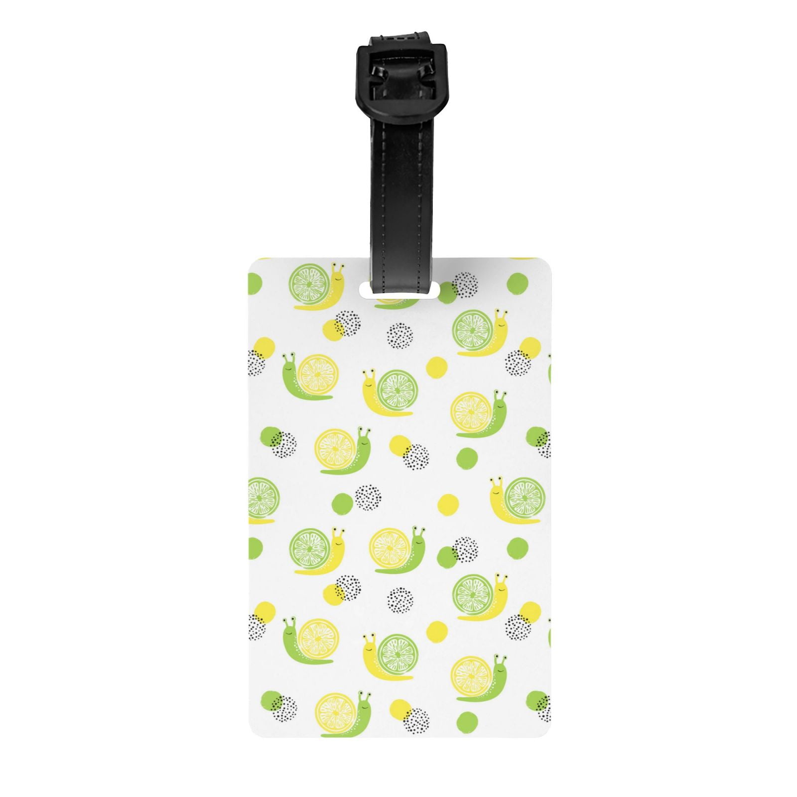 Luggage Tags - Yellow Green Lemon Snail PVC Luggage Tags for Suitcases ...