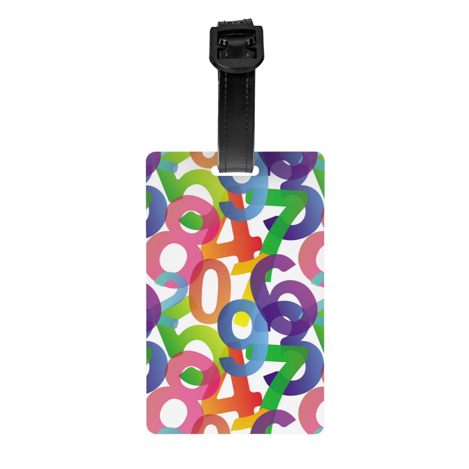 Luggage Tags - colorful Math number PVC Luggage Tags for Suitcases ...