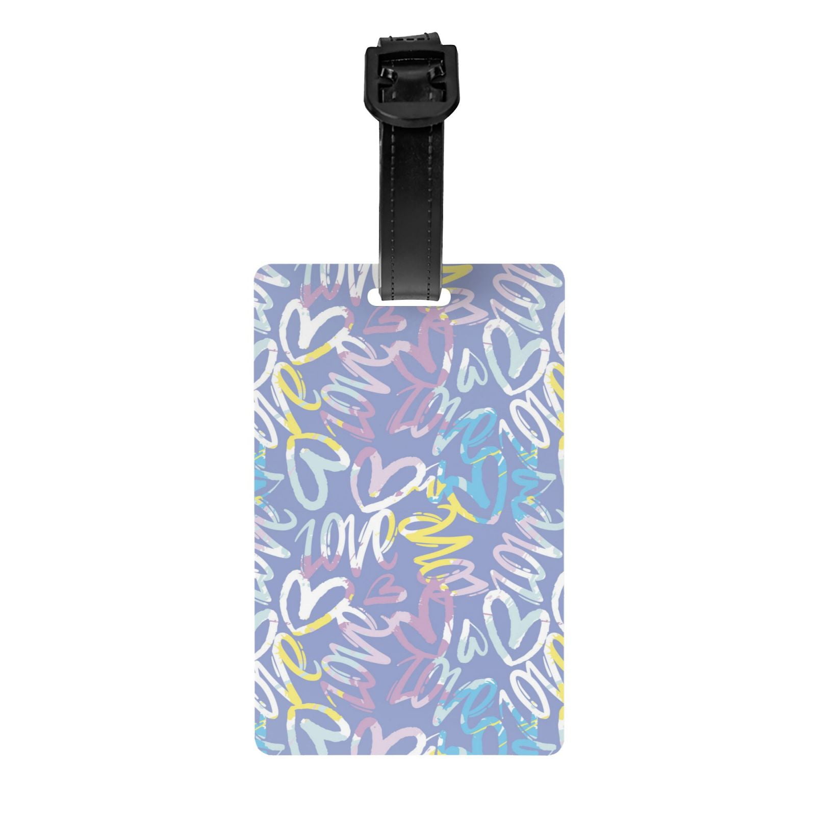 Luggage Tags - colourful Abstract doodle pattern PVC Luggage Tags for ...