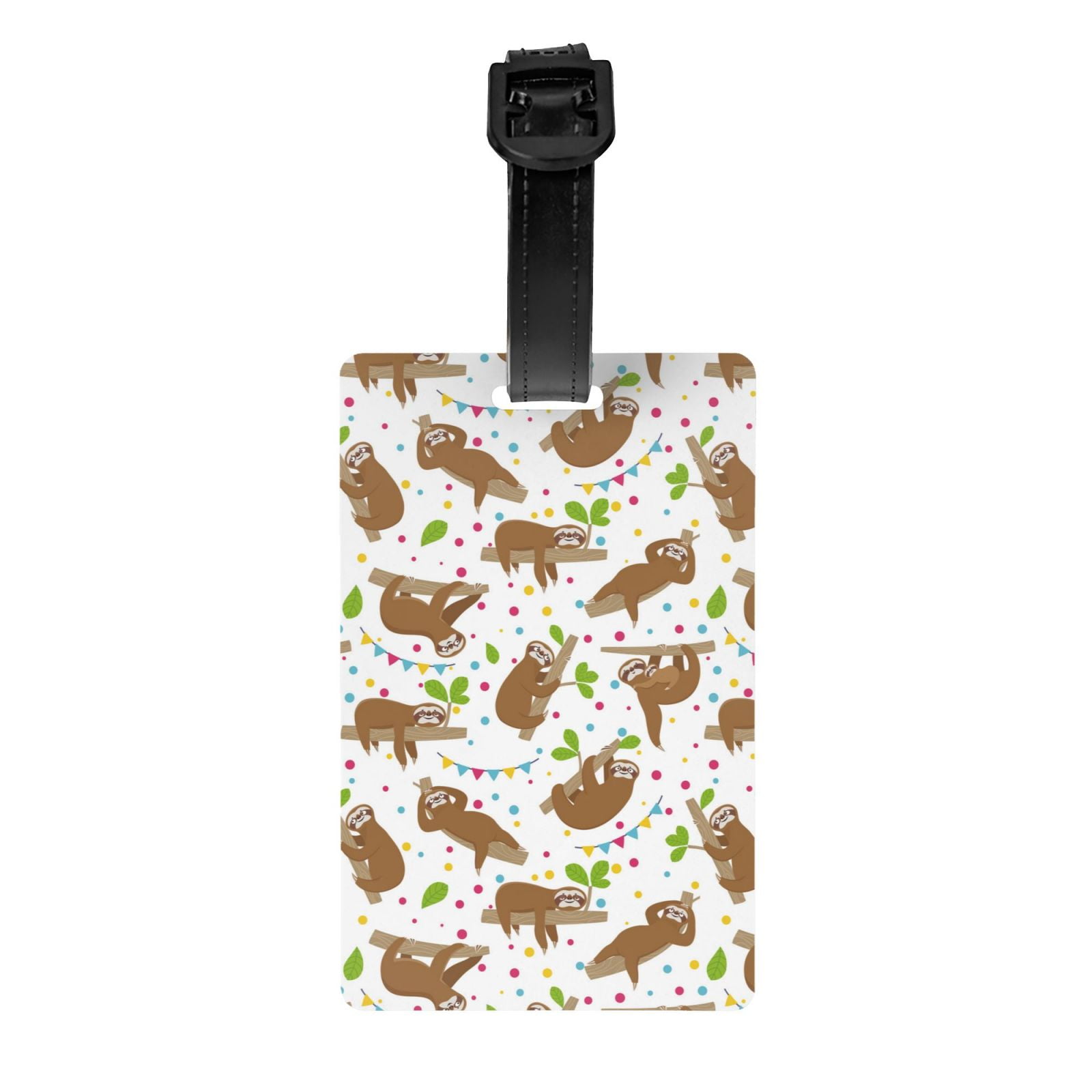 Luggage Tags - cute sloth AZ PVC Luggage Tags for Suitcases Travel Bag ...