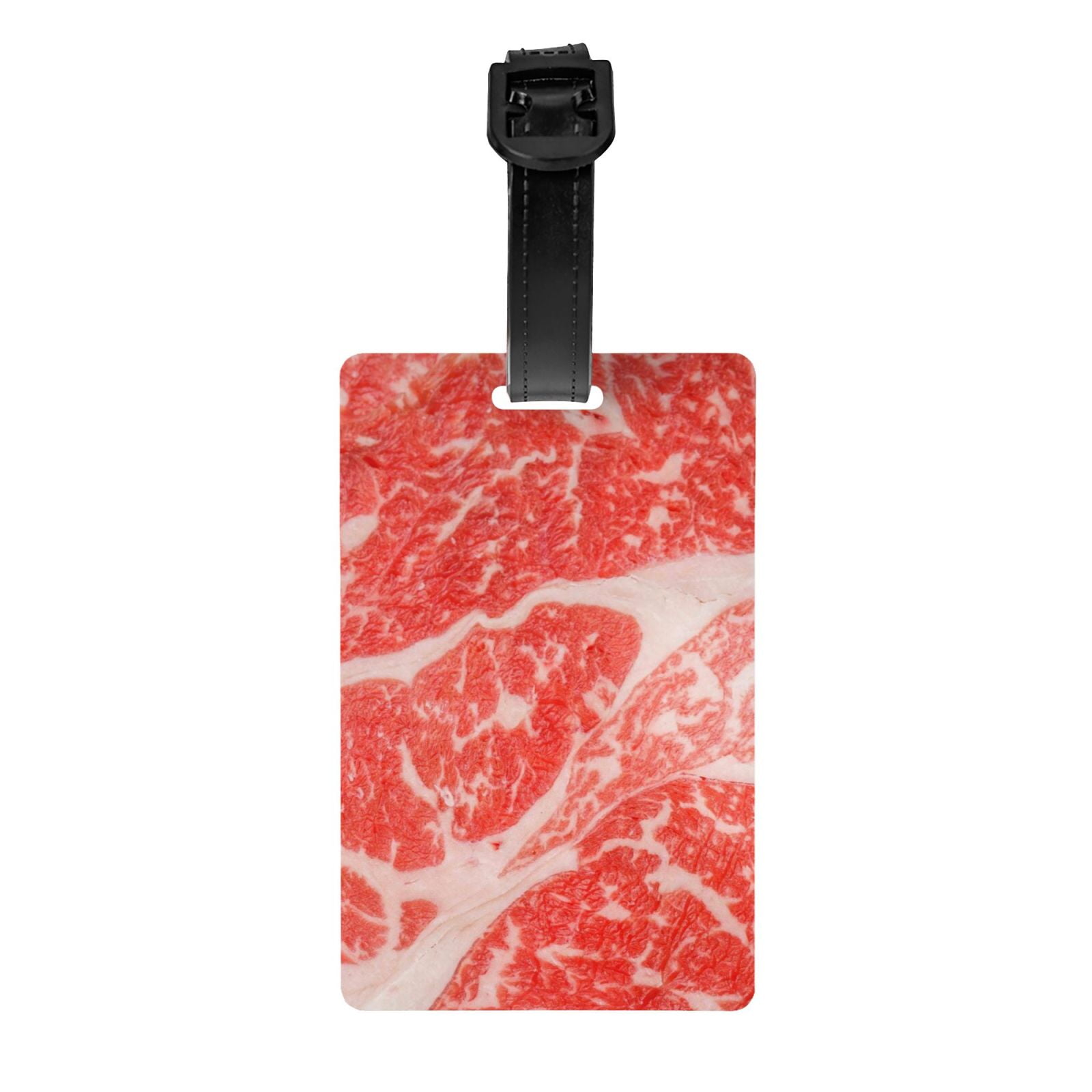 Luggage Tags for Suitcases, Beef Steaks Leather Bag Luggage Tags ID ...