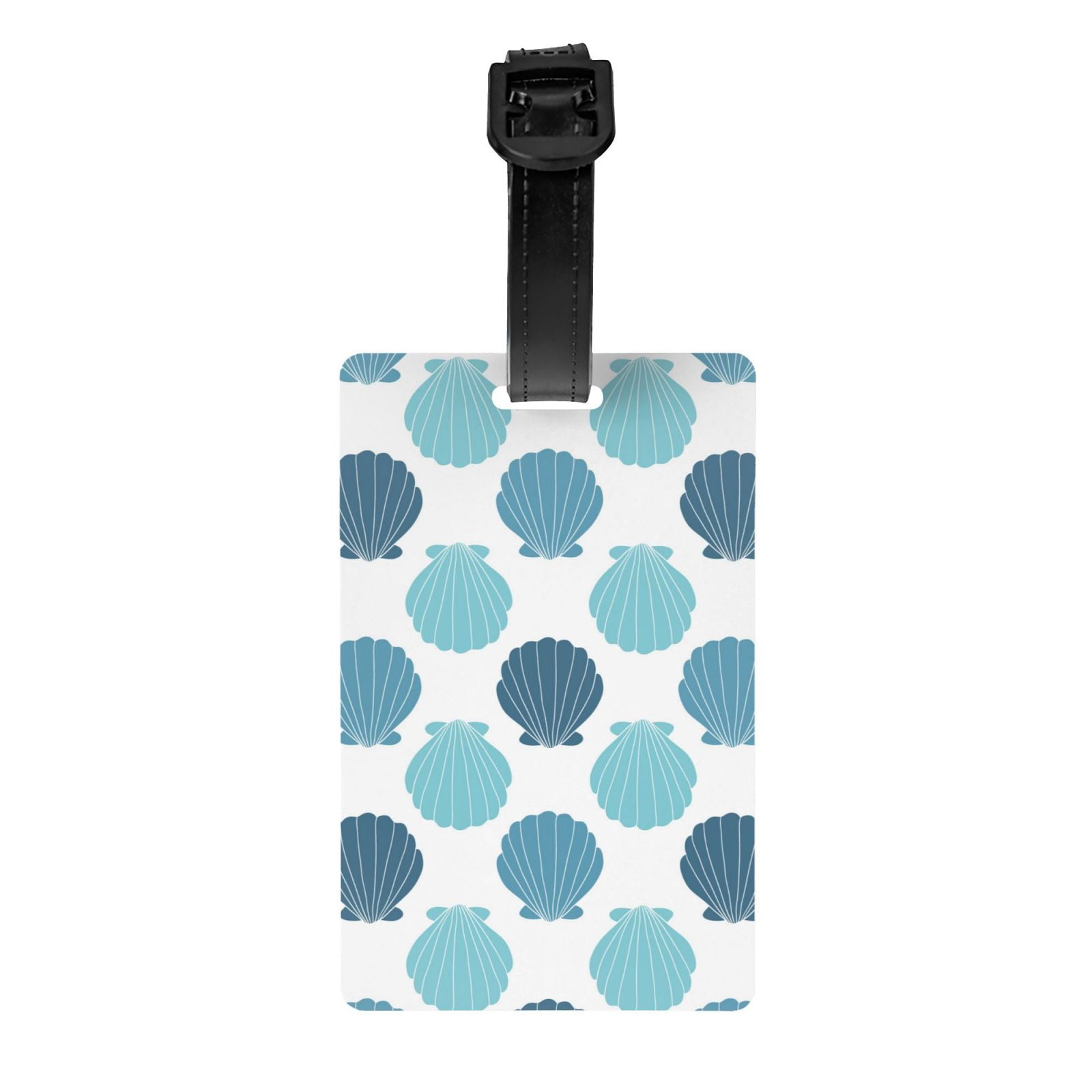 Luggage Tags for Suitcases, Blue scallop Leather Bag Luggage Tags ID ...
