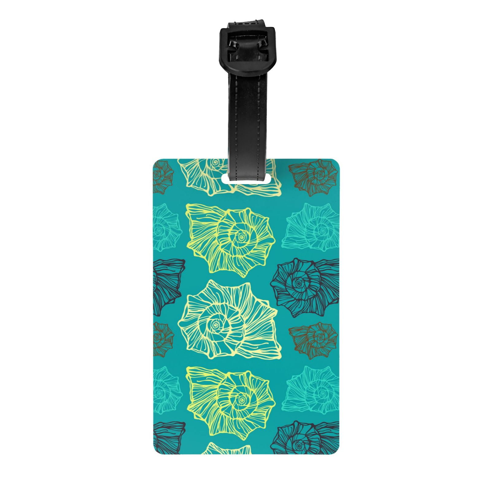 Luggage Tags for Suitcases, Conch Green Leather Bag Luggage Tags ID ...