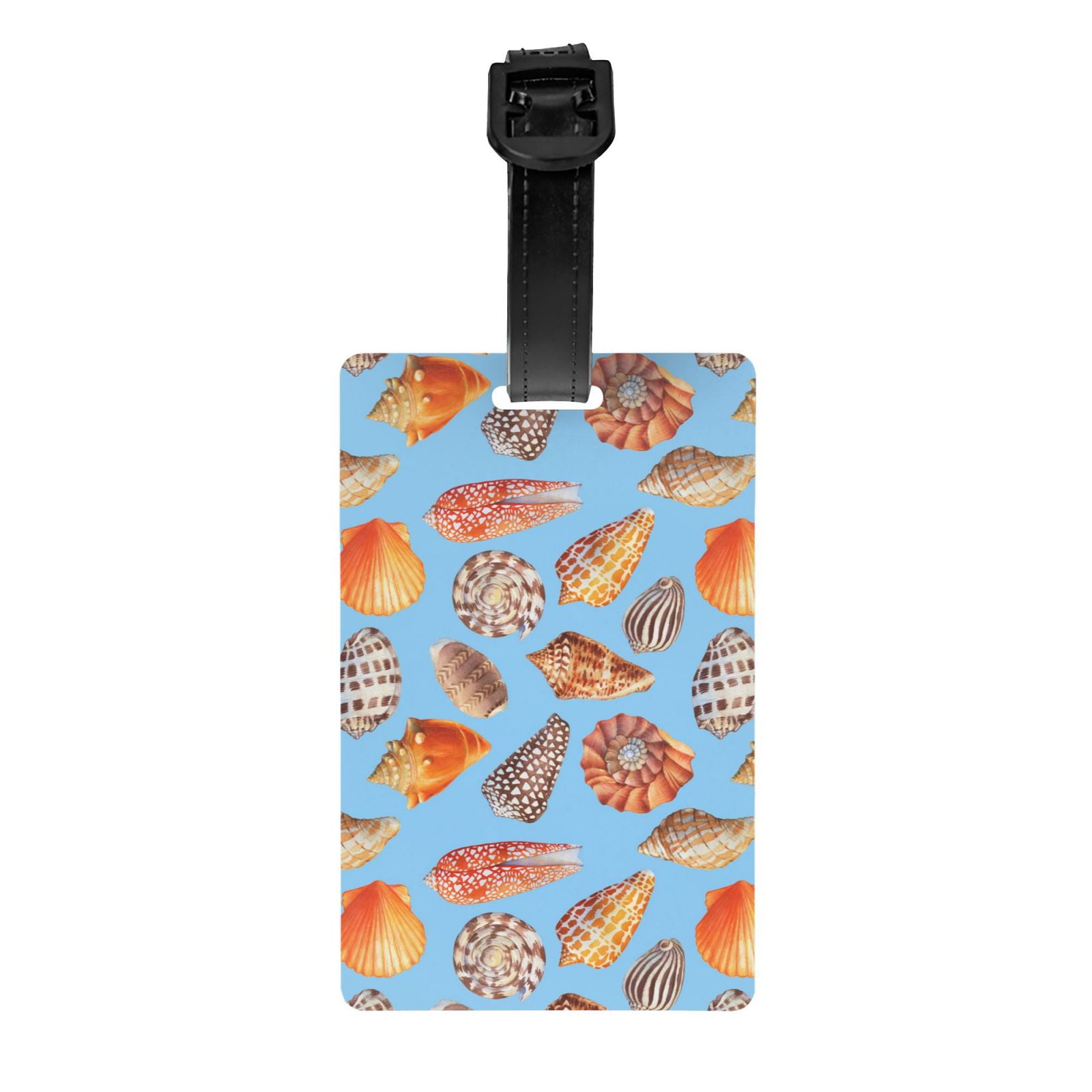 Luggage Tags for Suitcases, Conch Shell Print Leather Bag Luggage Tags ...