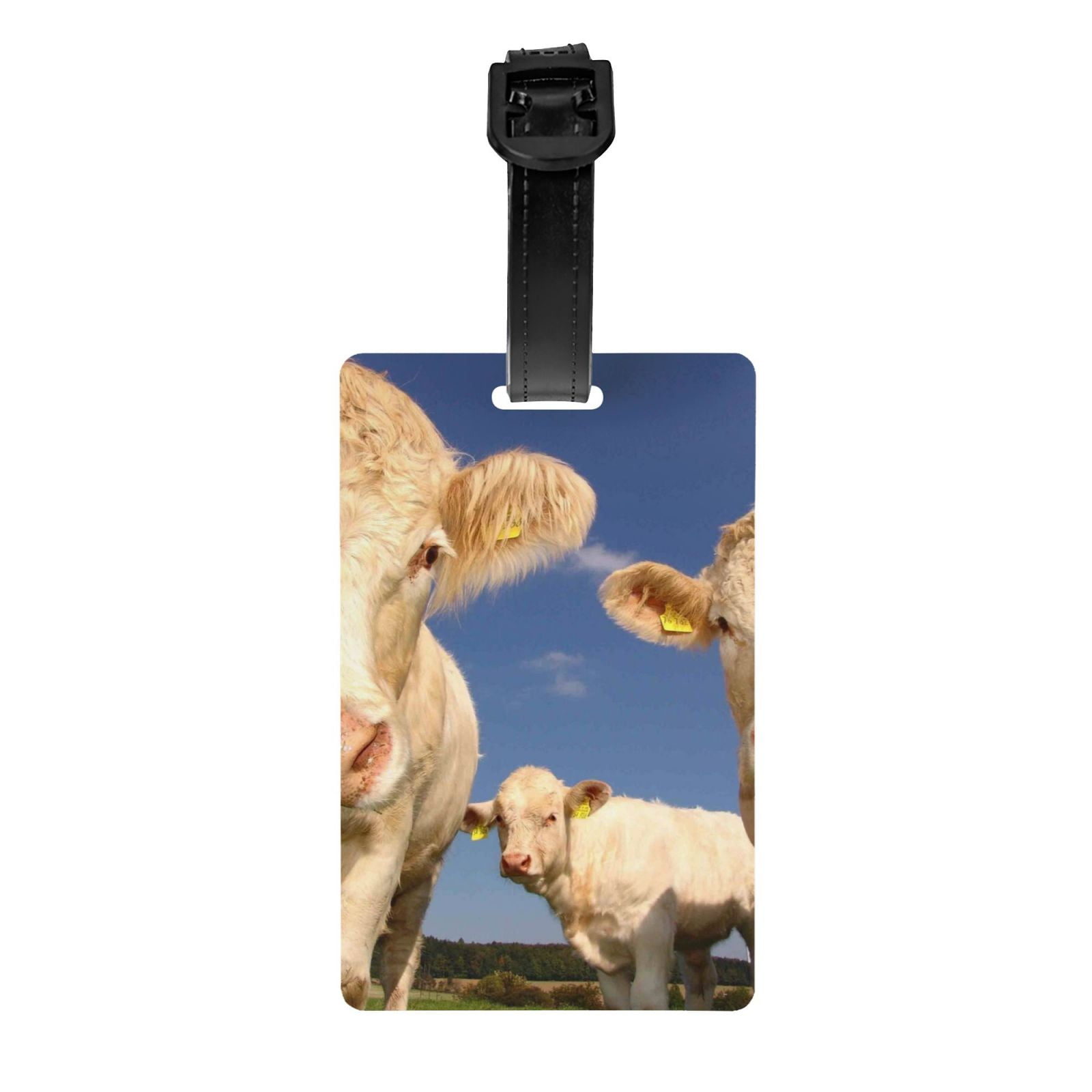 Luggage Tags for Suitcases, Cows Cattles Leather Bag Luggage Tags ID ...