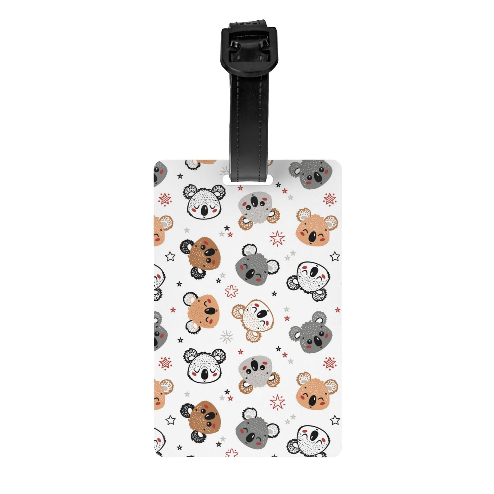 Luggage Tags for Suitcases, Cute Koala Stars Doodle Leather Bag Luggage ...