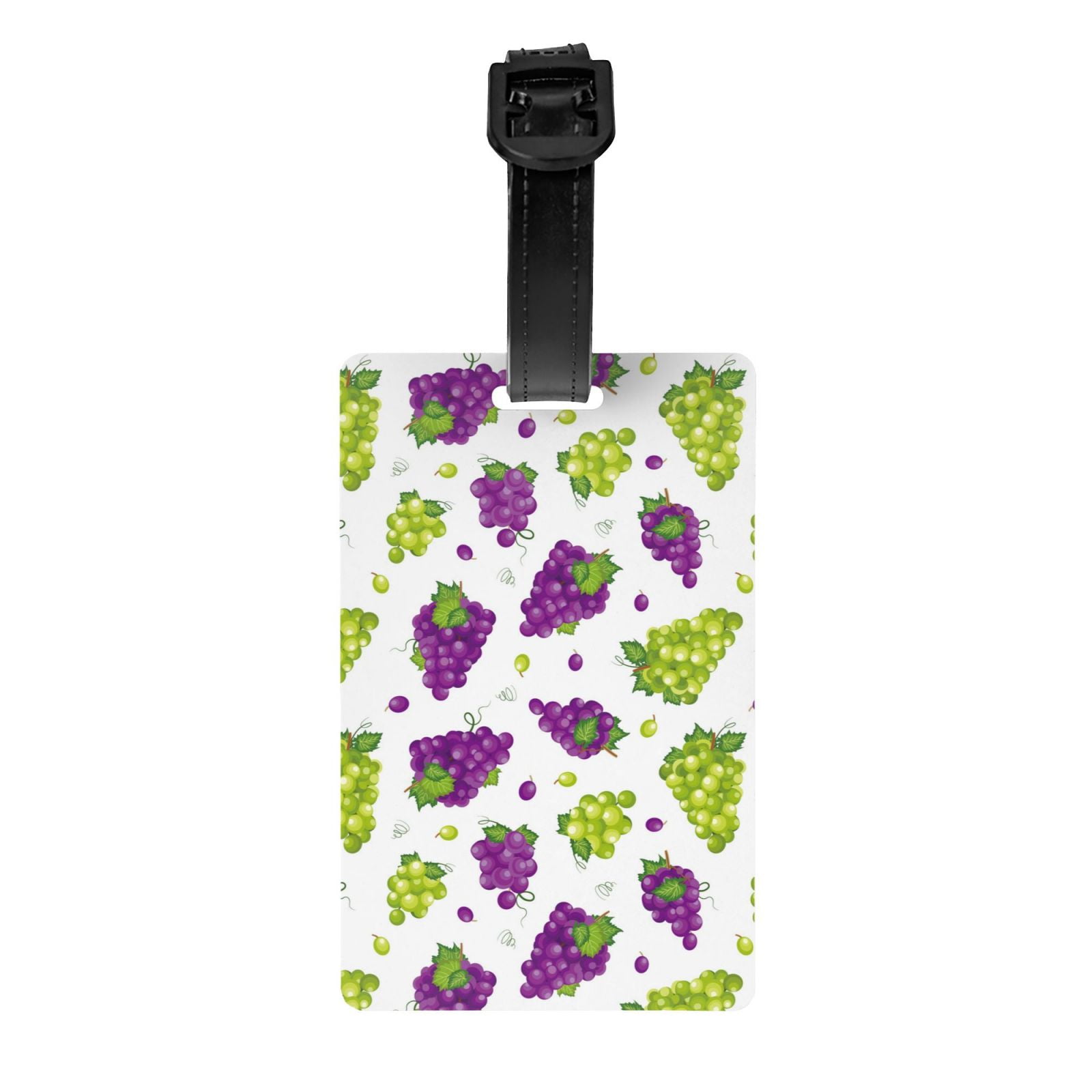 Luggage Tags for Suitcases, Cute Purple Green Grape Leather Bag Luggage ...
