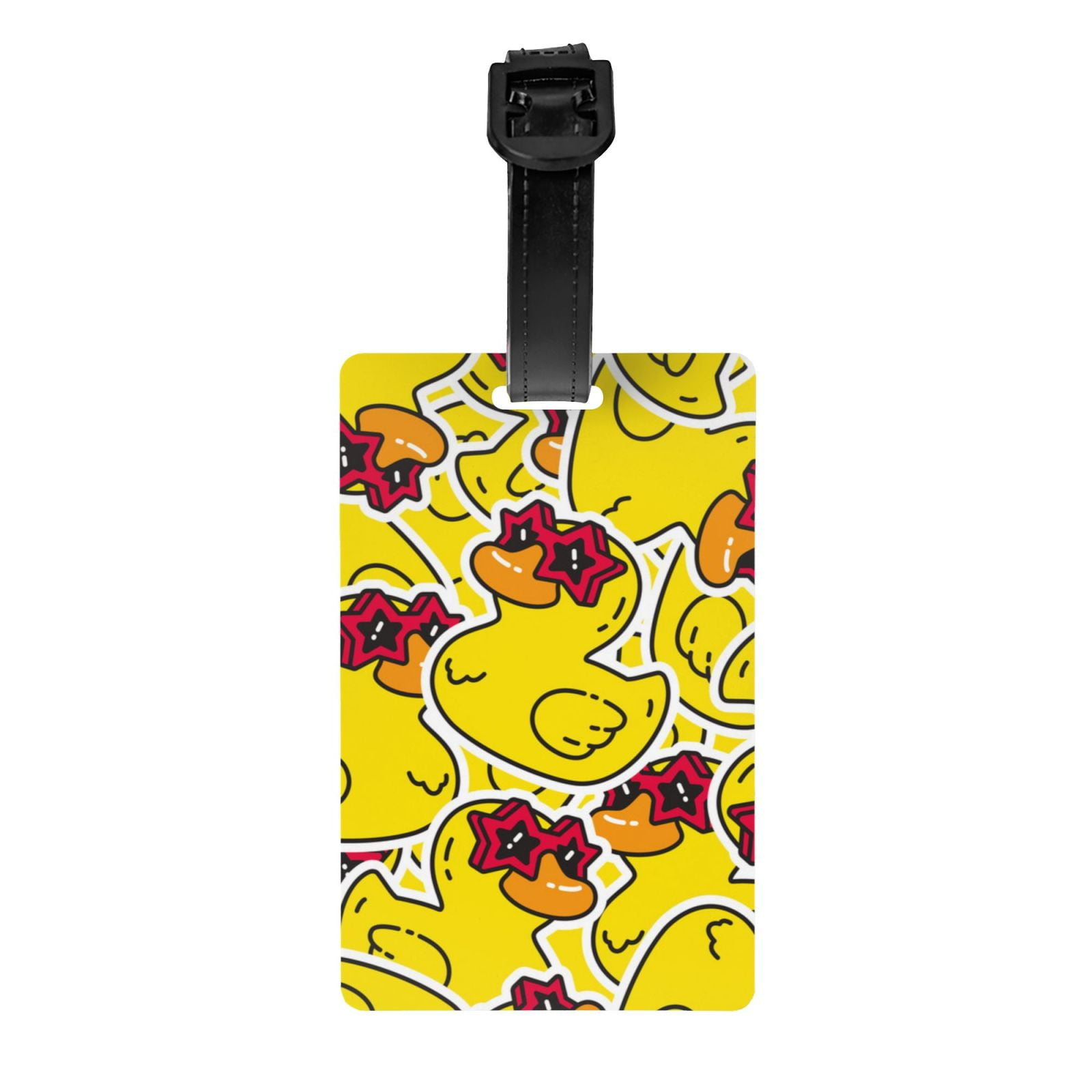 Luggage Tags for Suitcases, Duck with Star Sunglasses Leather Bag ...