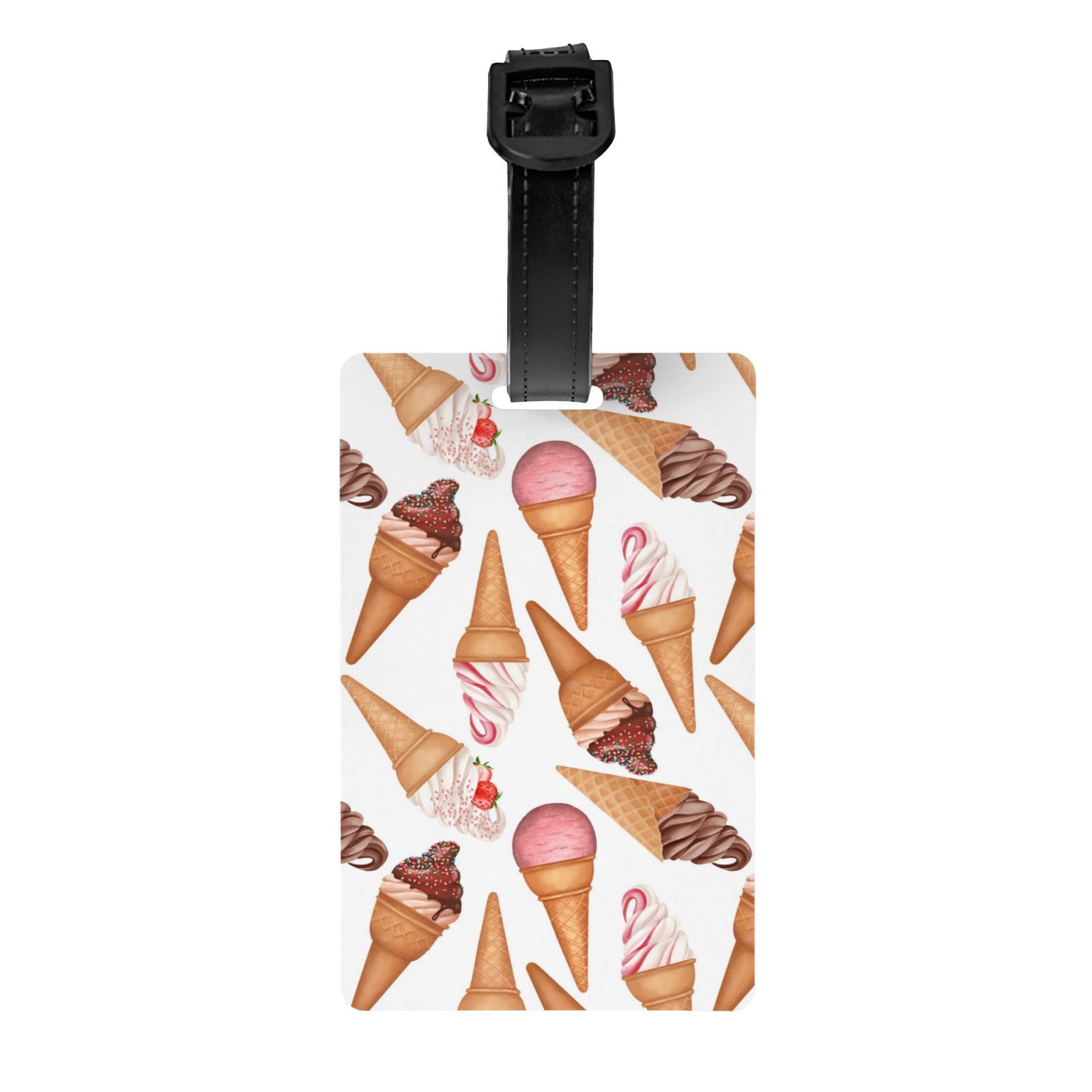 Luggage Tags for Suitcases, Ice Cream No.J909 Leather Bag Luggage Tags ...