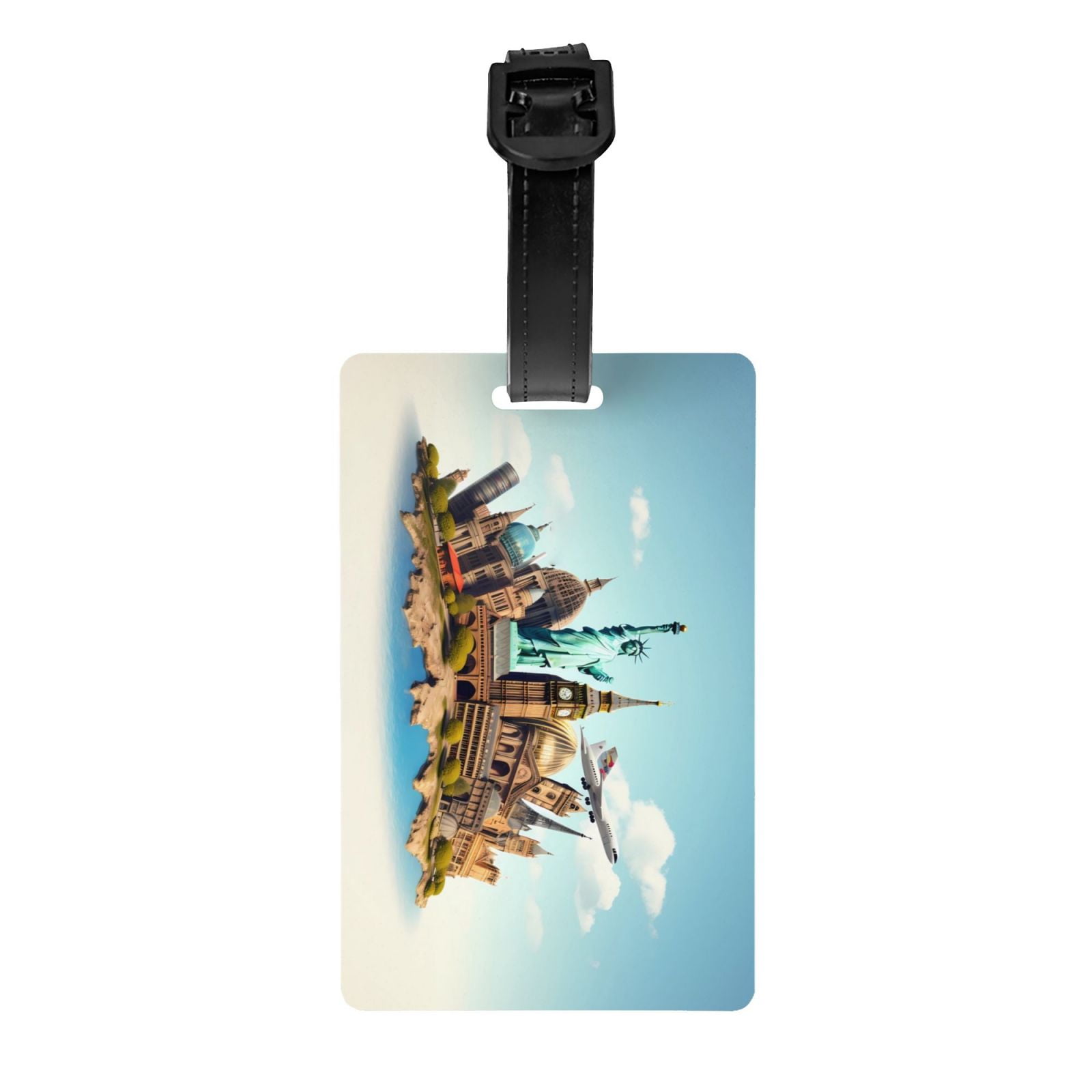 Luggage Tags for Suitcases, Iconic Global Landmarks Leather Bag Luggage ...