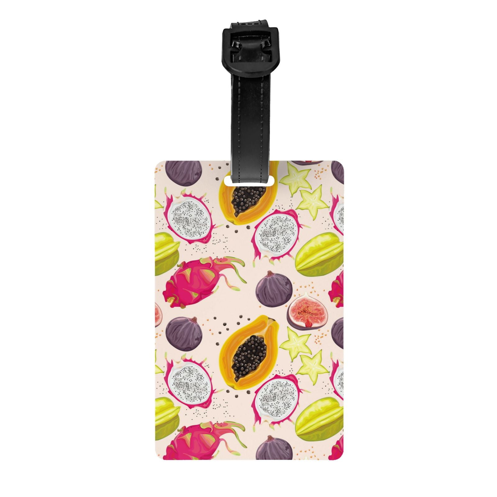 Luggage Tags for Suitcases, Papaya star fruit Leather Bag Luggage Tags ...