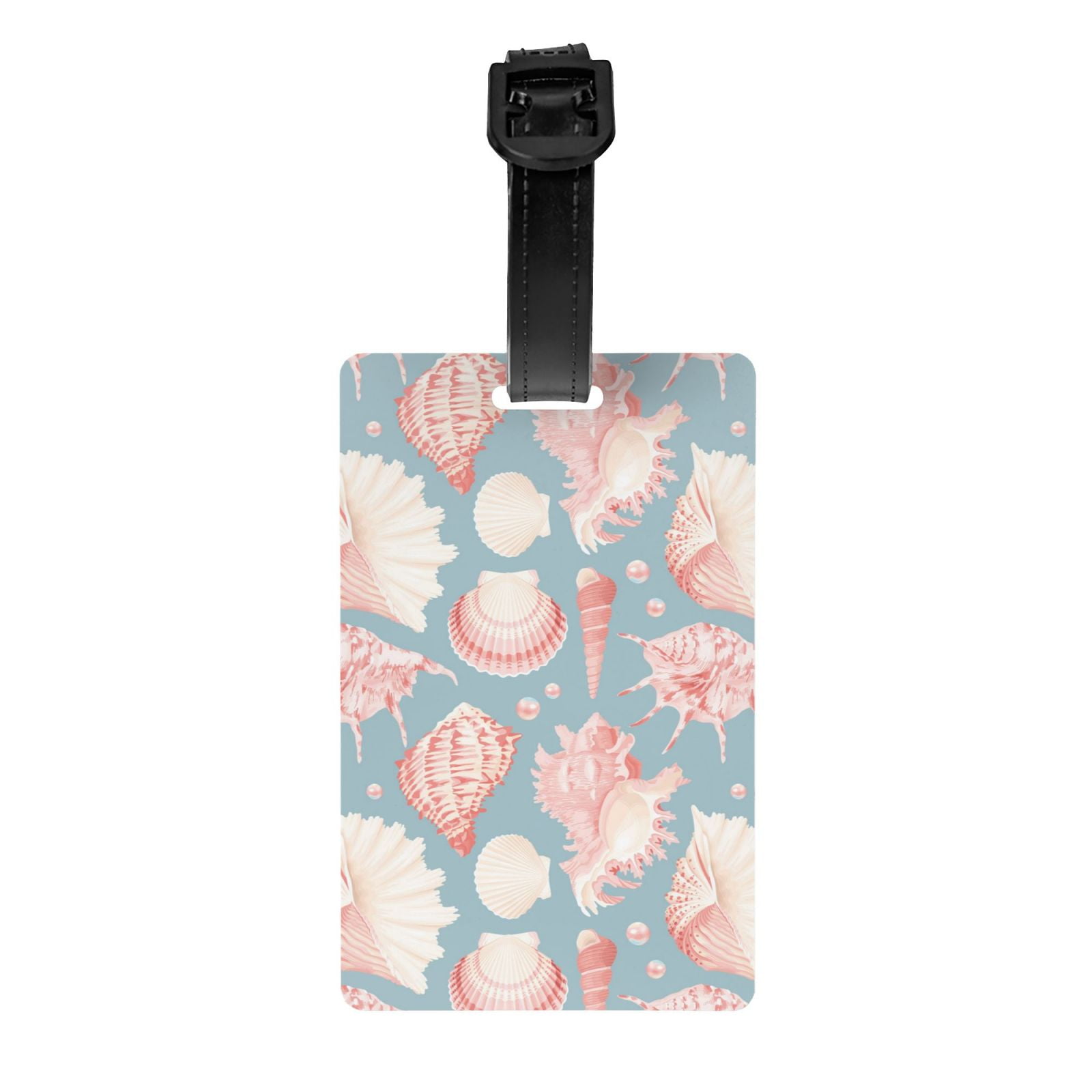 Luggage Tags for Suitcases, Pink Shell Conch Leather Bag Luggage Tags ...
