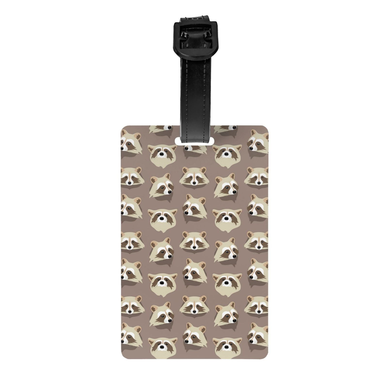 Luggage Tags for Suitcases, Raccoon Leather Bag Luggage Tags ID Label ...