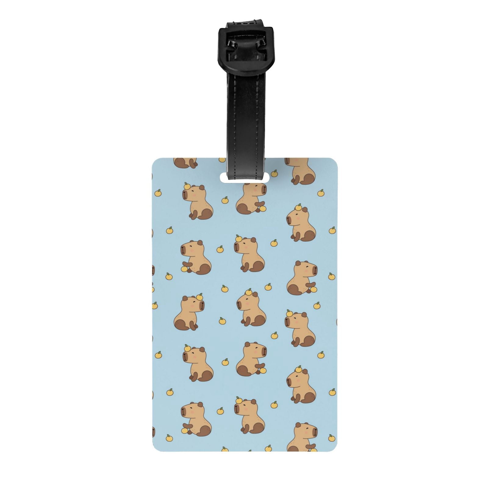 Luggage Tags for Suitcases, Small Capybara Leather Bag Luggage Tags ID ...